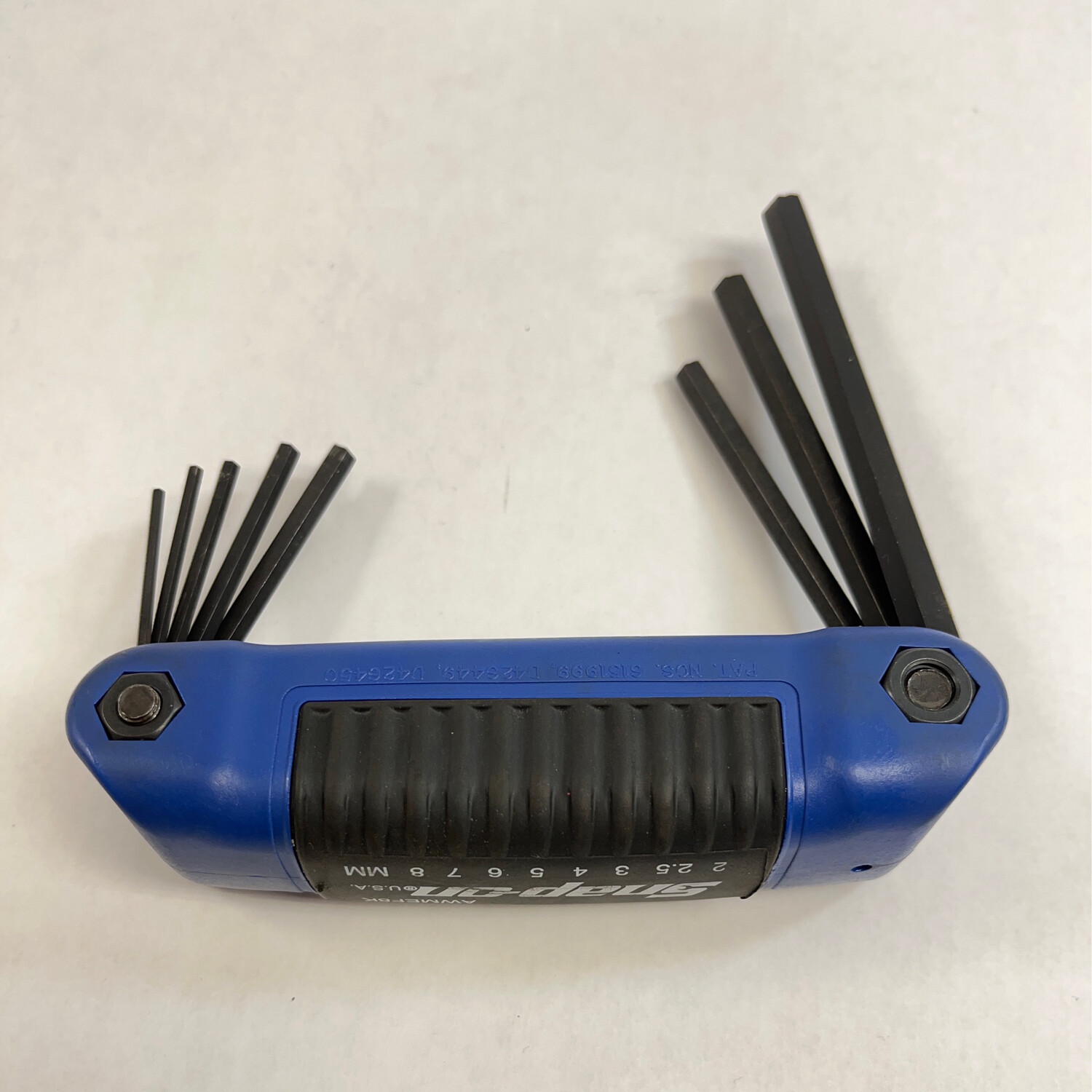 Snap On 8 Pc. Metric Folding Hex Key Set (2-8 mm) AWMEF8K - Shop - Tool ...