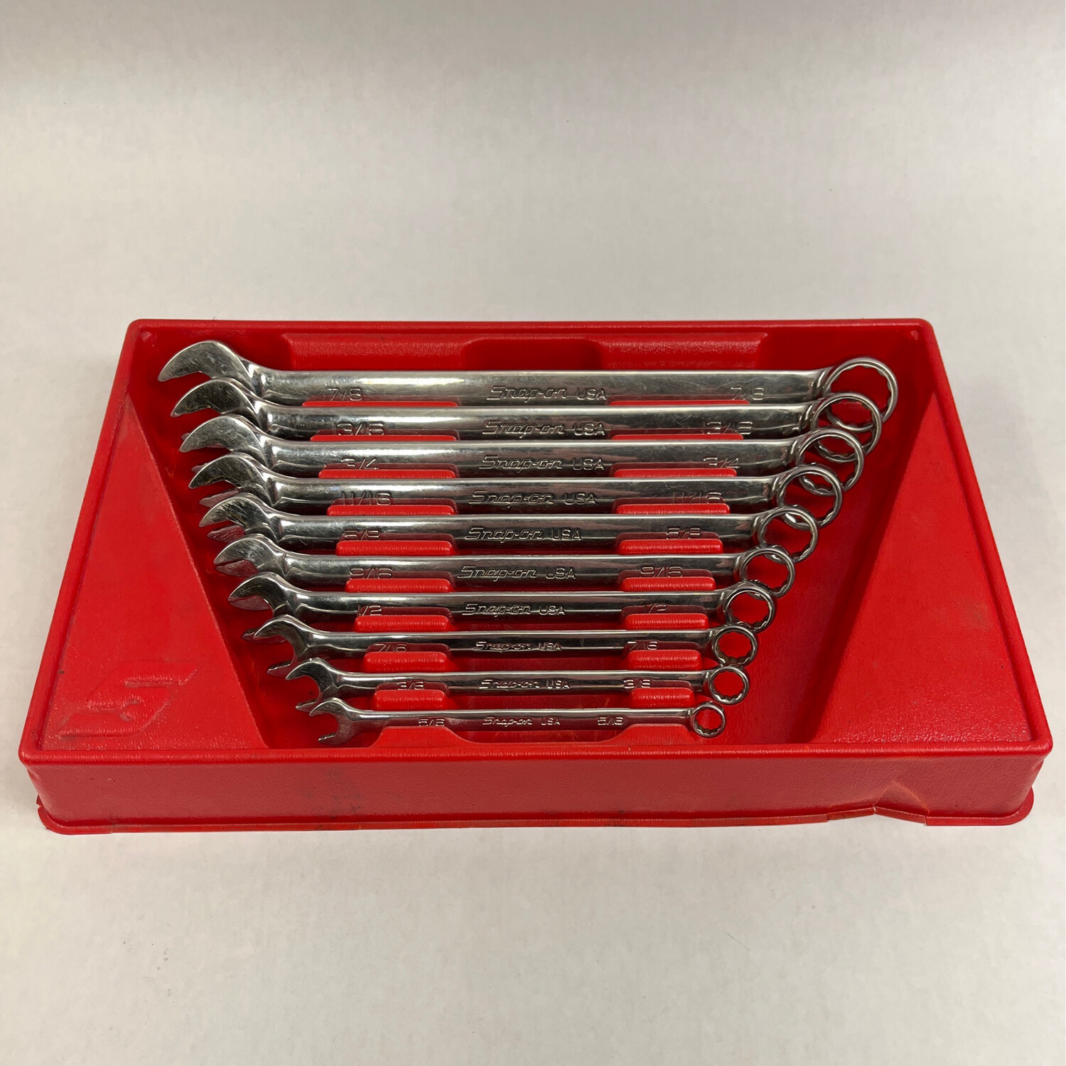 Snap On 10 Pc. 12-Point SAE Flank Drive Plus Combination Wrench Set ...