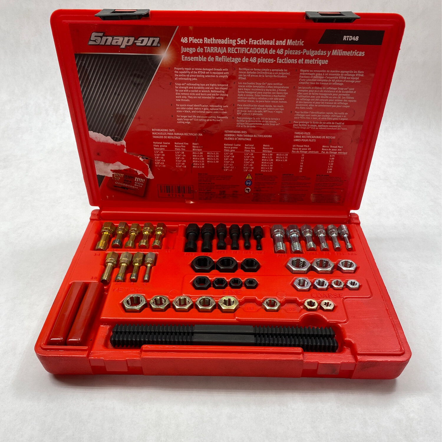 Snap On 48pc. SAE and Metric Rethreading Set, RTD48 - Shop - Tool Swapper