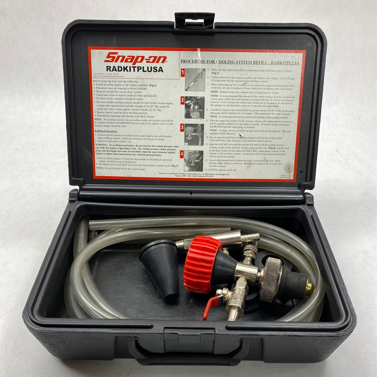 Snap On Tools Cooling System Vacuum/Filler, RADKITPLUSA - Shop - Tool ...