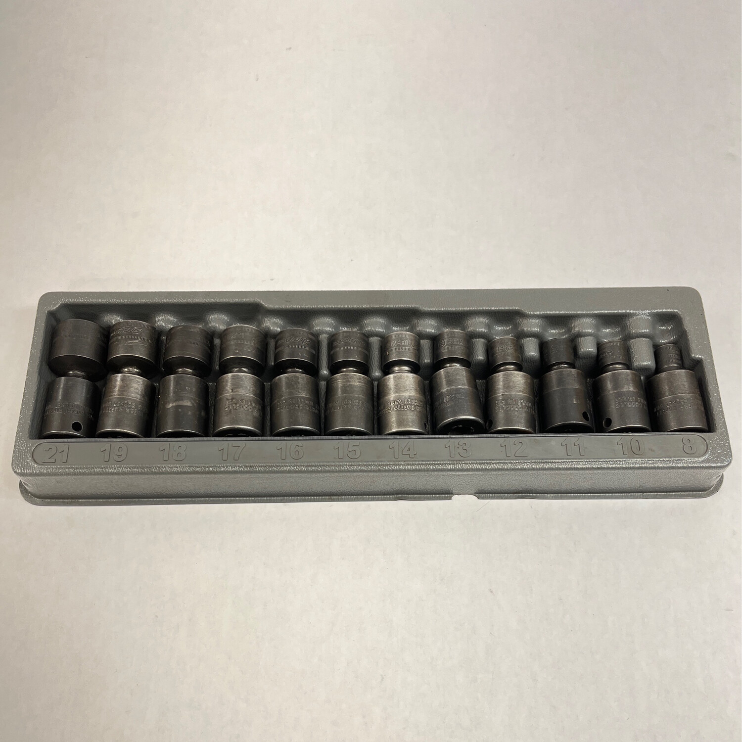 Snap On 12 Pc. 3/8" Drive 6-Point Metric Flank Drive Shallow Impact ...