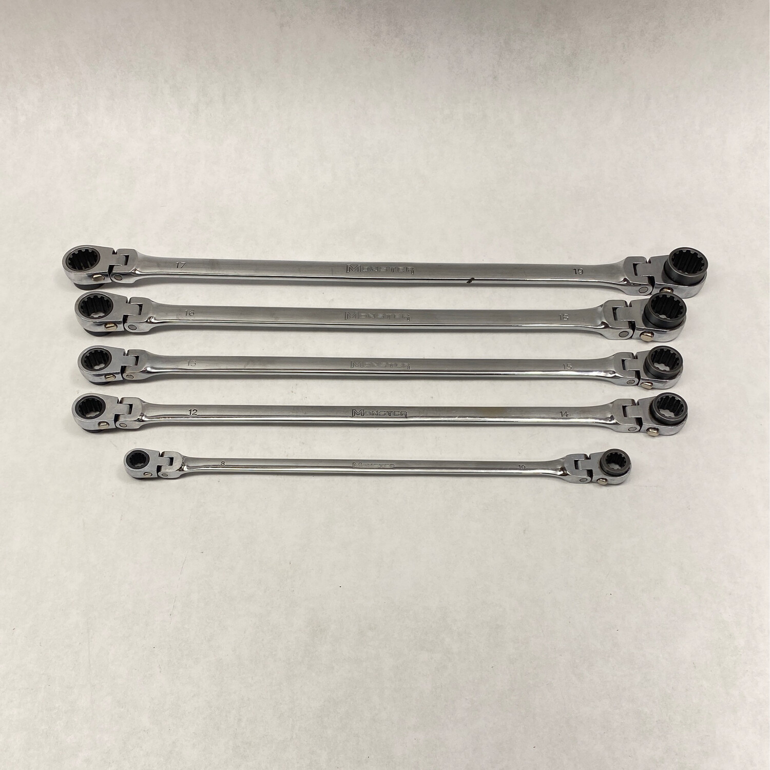 Monster Tools 5 Pc. Metric 12 Point Double Box End Ratcheting Wrench Set - Shop - Tool Swapper