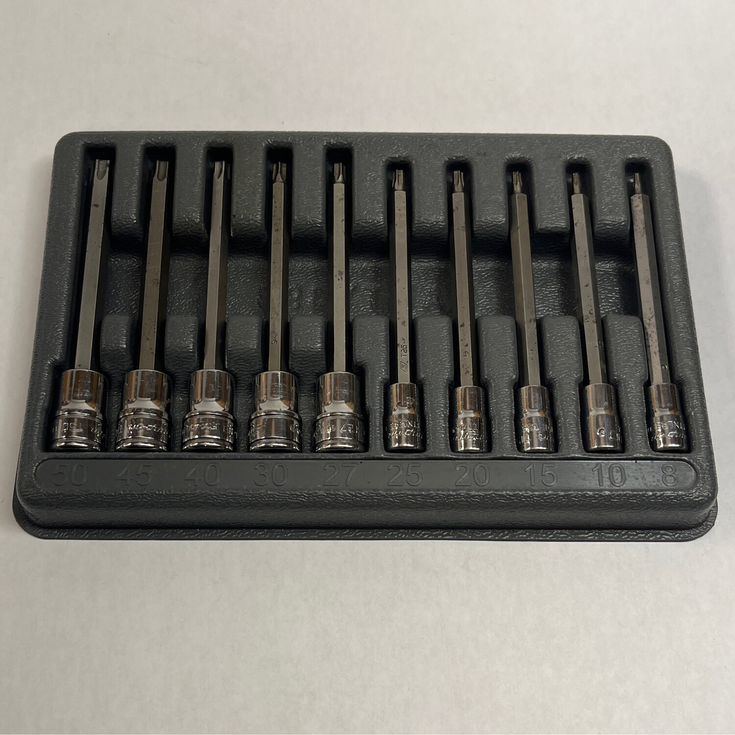 Snap On 10pc Combination Drive TORX Bit Long Socket Set (T8-T50 ...