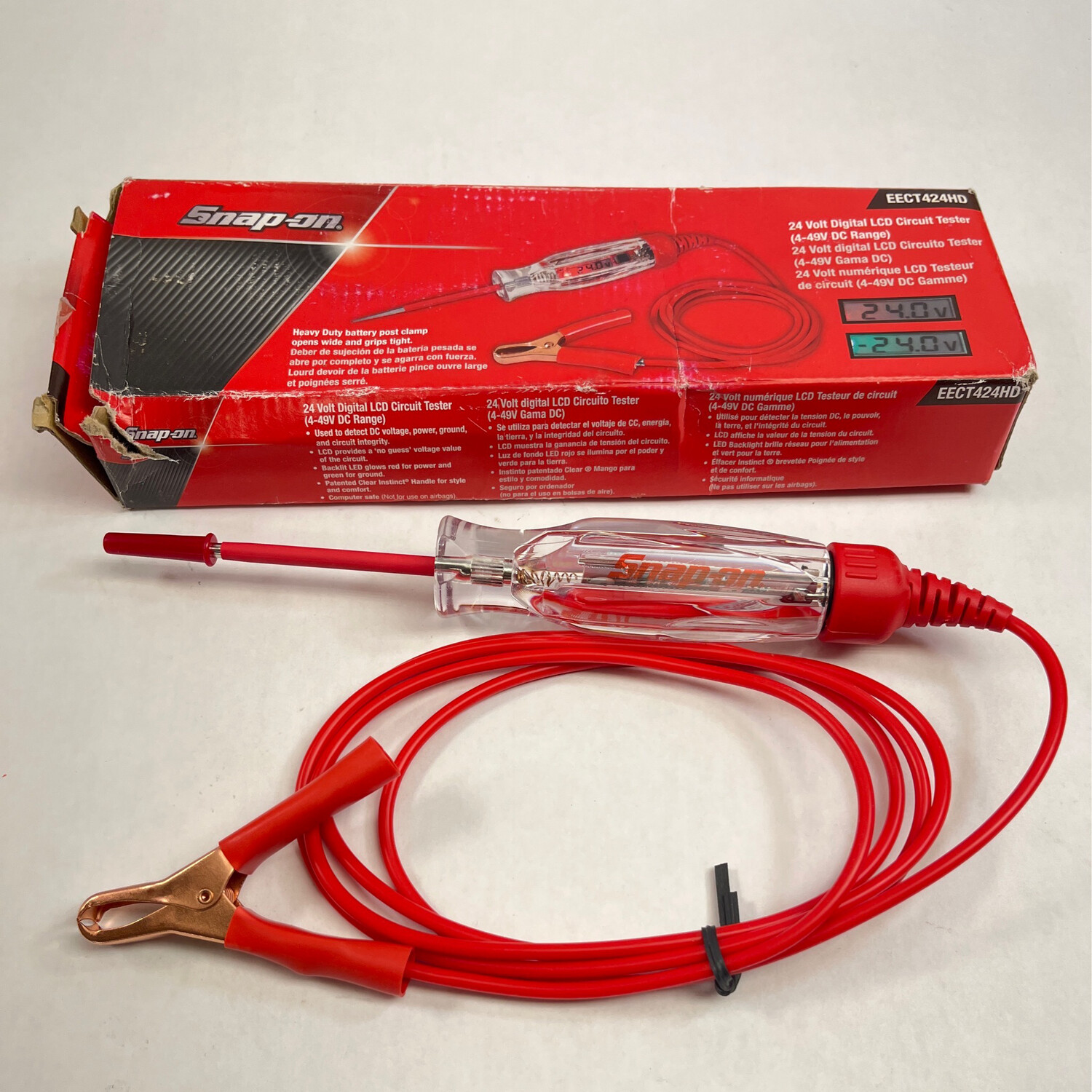 Snap On 24 V Digital Display Circuit Tester (4-49 V DC Range) EECT424HD ...