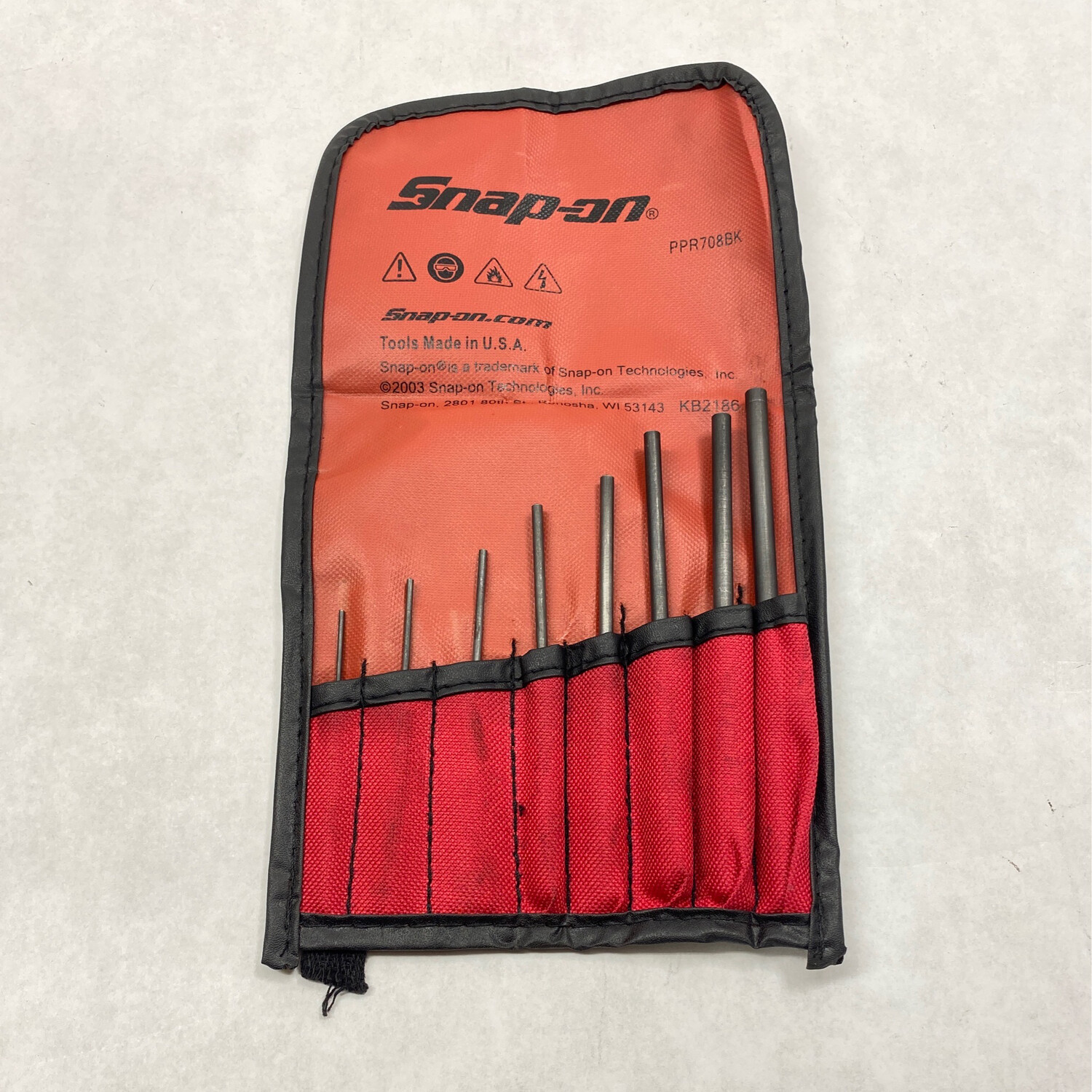 Snap On 8 Pc Roll Pin Punch Set, PPR708BK - Shop - Tool Swapper