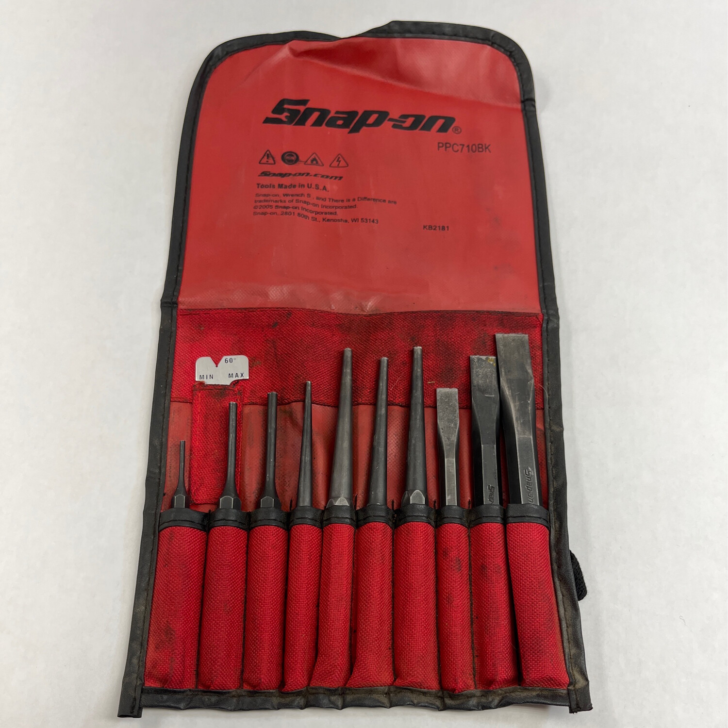 Snap On 11 Pc. Punch and Chisel Set, PPC710BK - Shop - Tool Swapper