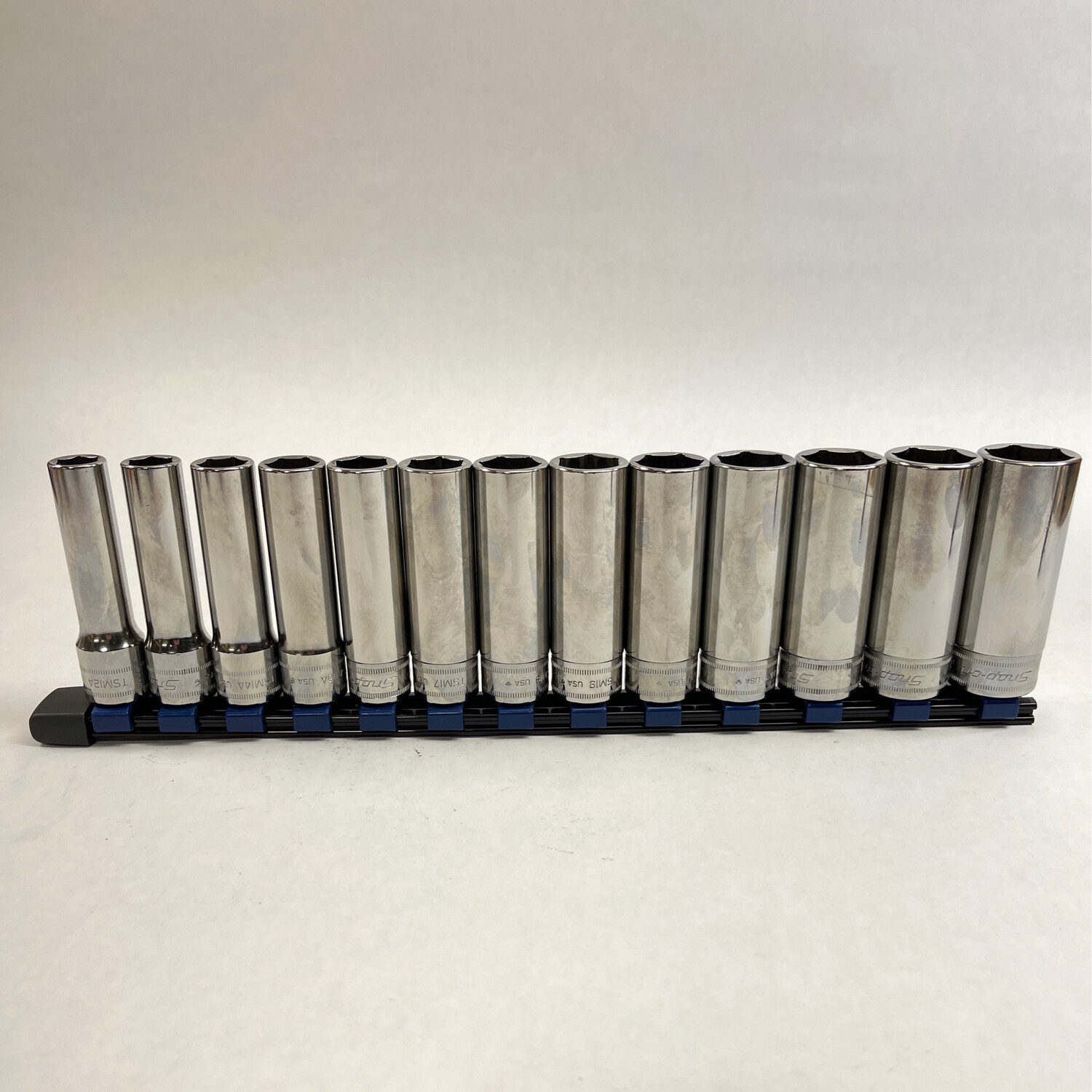 Snap On 13 Pc. 1/2" Drive 6-Point Metric Flank Drive Deep Socket Set ...