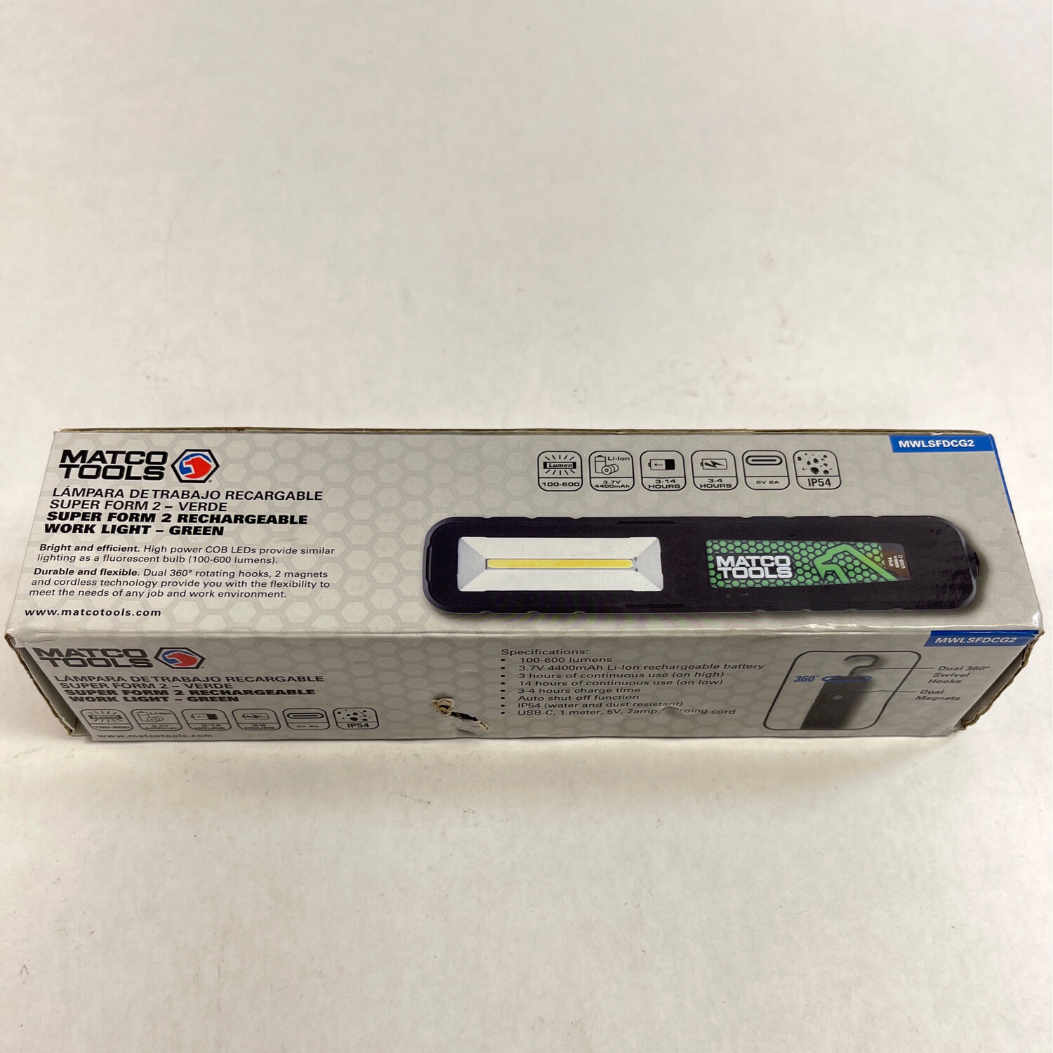 Matco Tools Super Form 2 Rechargeable Work Light, MWLSFDCG2 - Shop ...