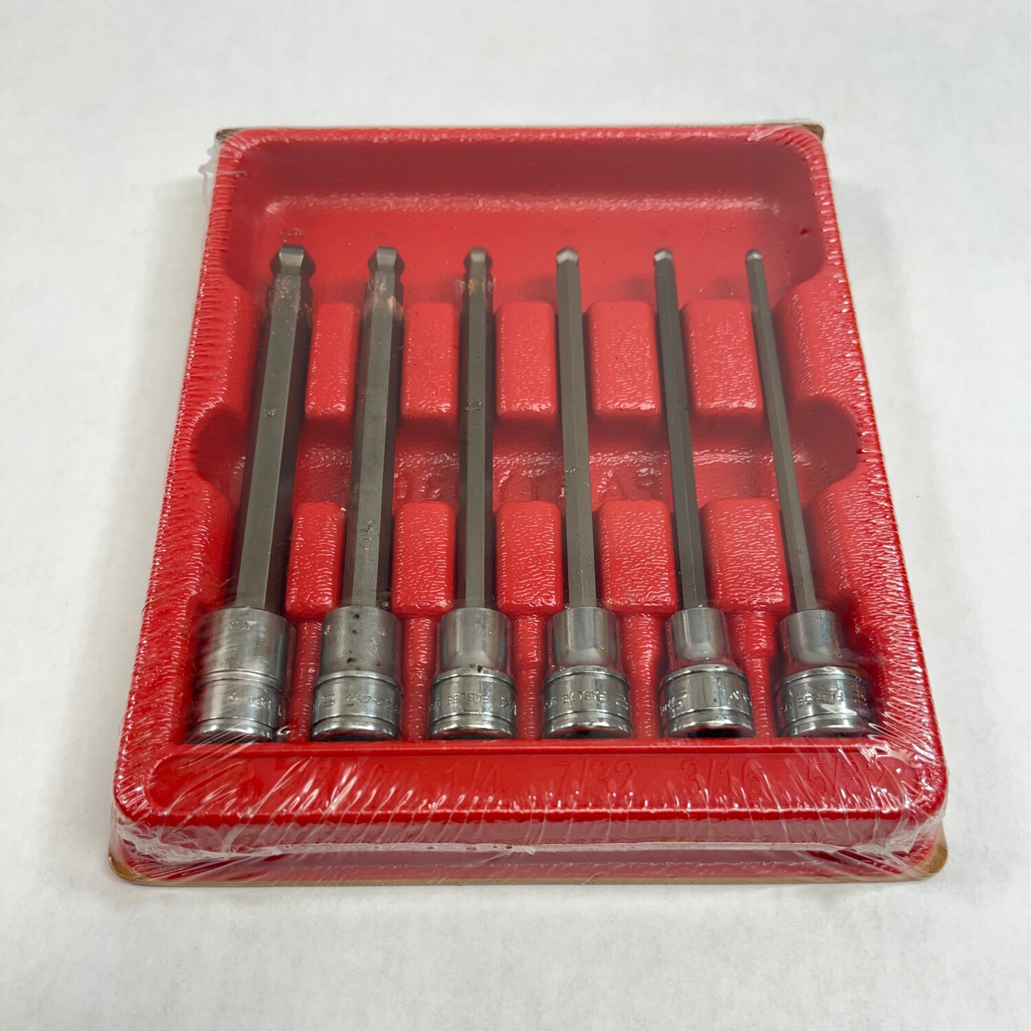 Snap On 6 Pc. 3/8" Drive SAE Long Ball Hex Bit Socket Set (5/32-3/8 ...
