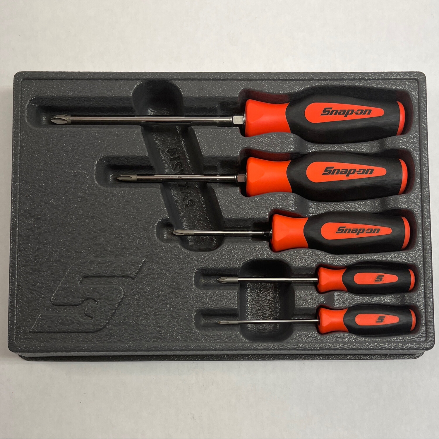 Snap On 5pc Phillips Instinct Soft Grip Screwdriver Set (Orange ...
