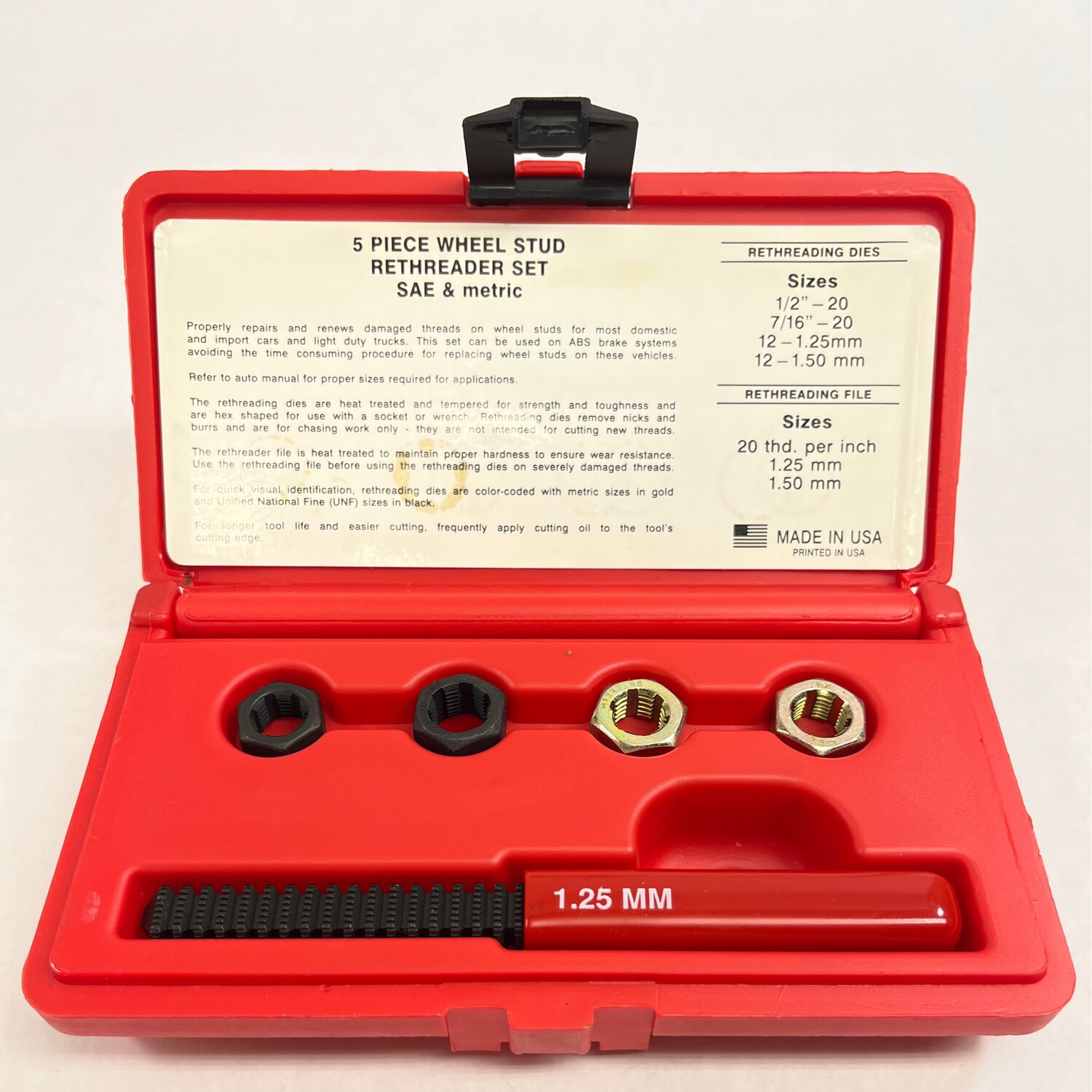 Matco Tools 5 Pc. Wheel Stud Rethreader Set SAE & Metric, SRS25 - Shop ...