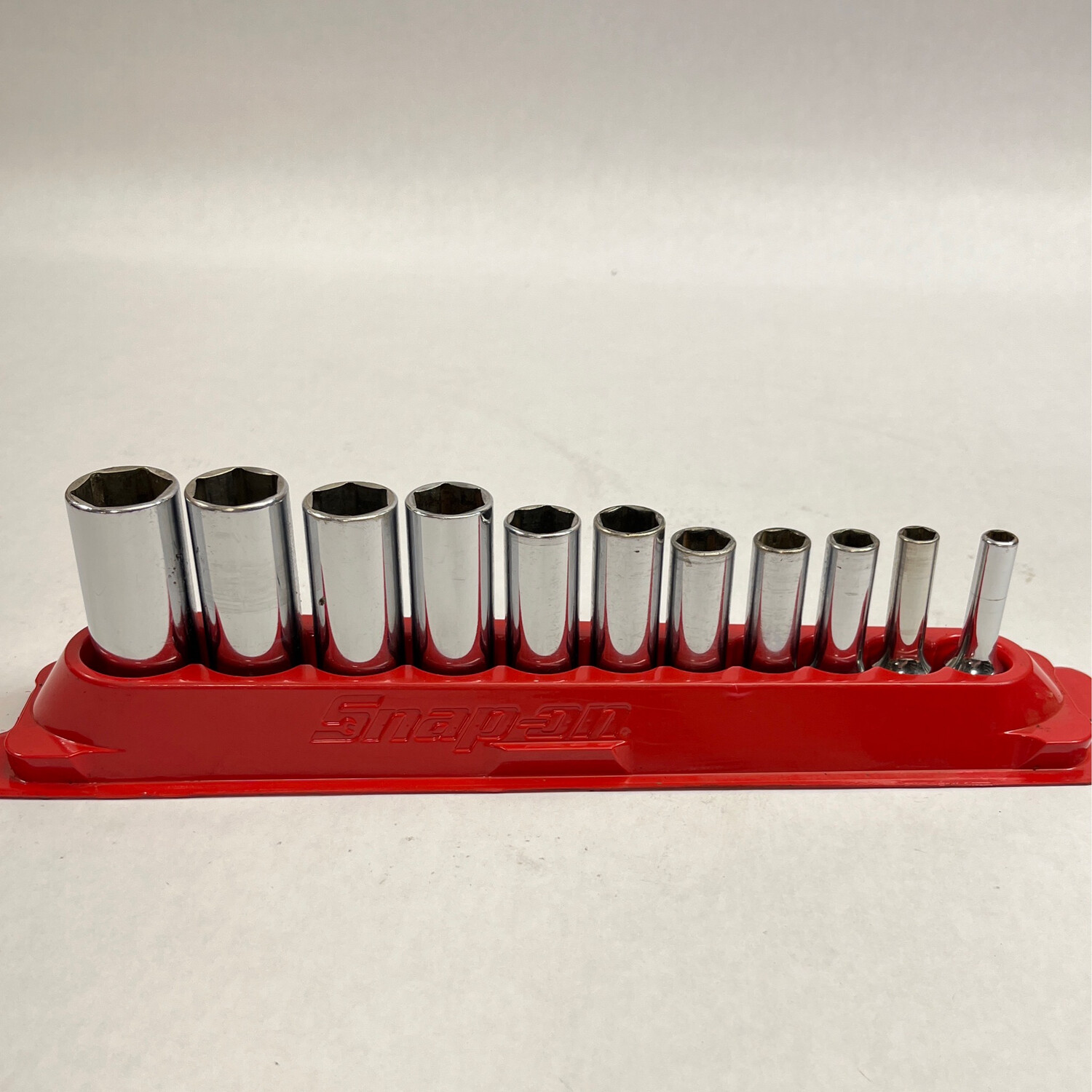 Snap On 11 Pc. 3/8" Drive 6-Point SAE Flank Drive Deep Socket Set (1/4 ...