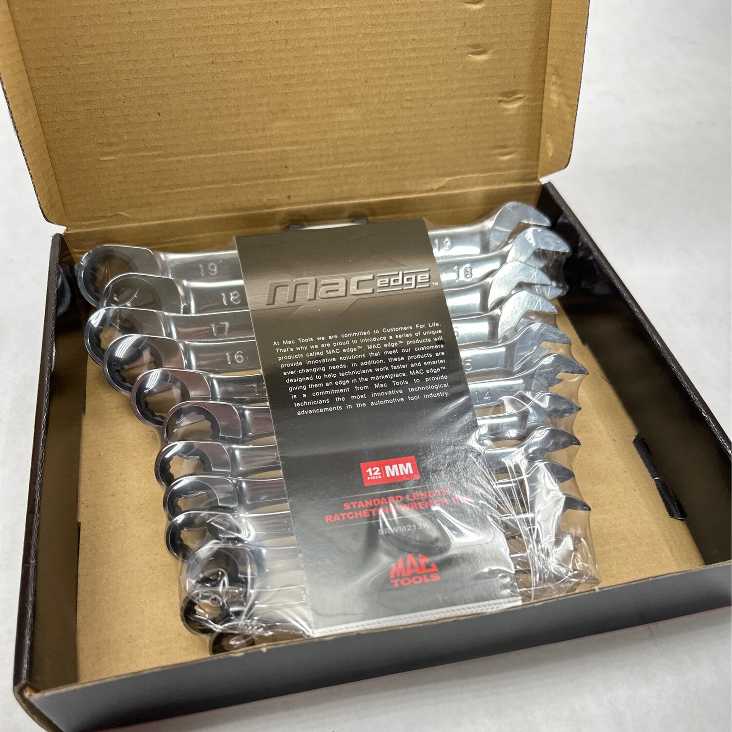 Mac Tools Metric Standard Length Ratcheting Wrench Set, SRWM212K - Shop ...