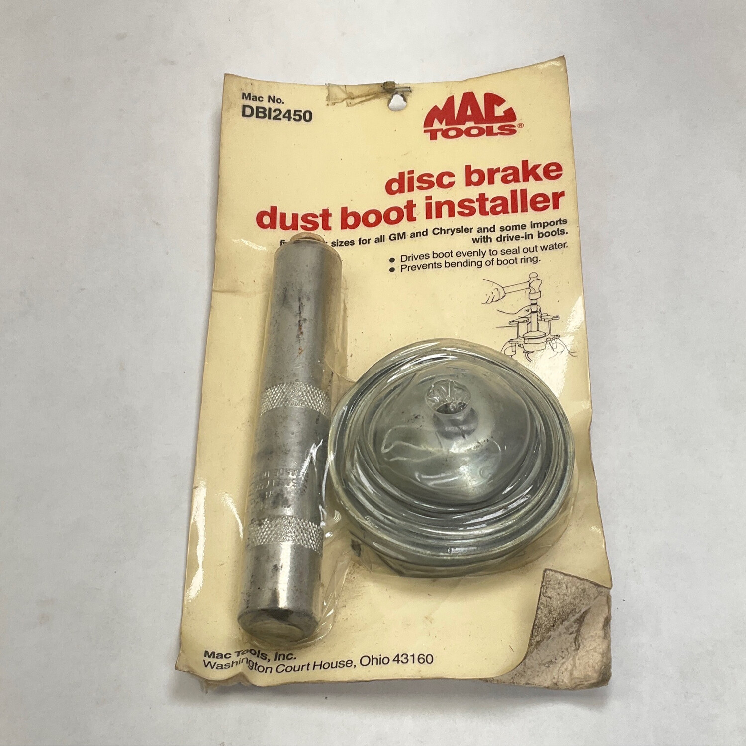 Mac Tools Disc Brake Dust Boot Installer For GM And Chrysler, DBI2450 ...