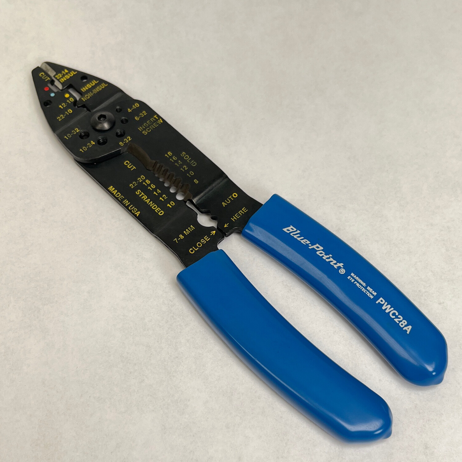 Blue-Point Wire Strippers/ Cutters/ Crimper/ Bolt Cutters, PWC28A ...