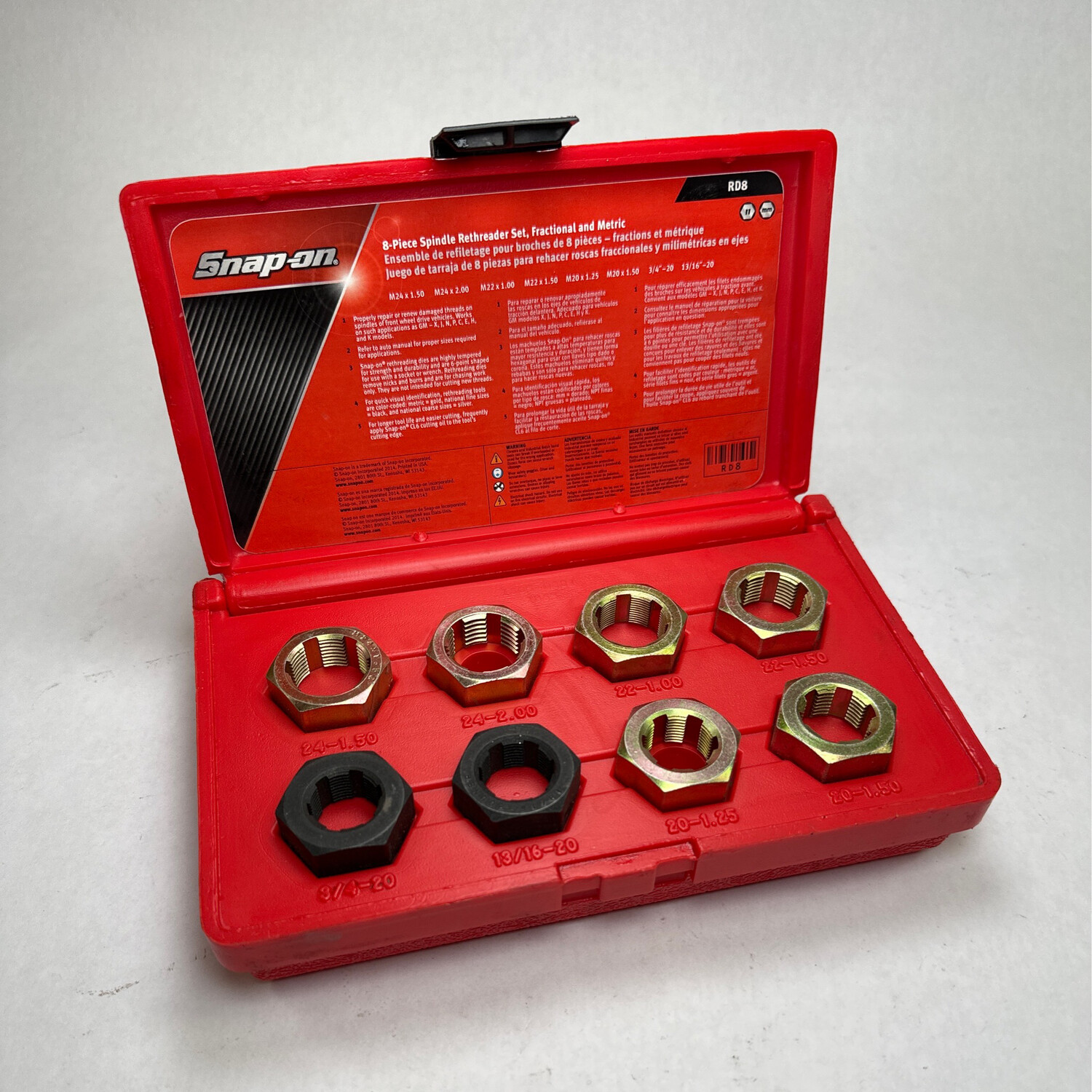 Snap On 8 pc Spindle Rethreading Set, RD8 - Shop - Tool Swapper