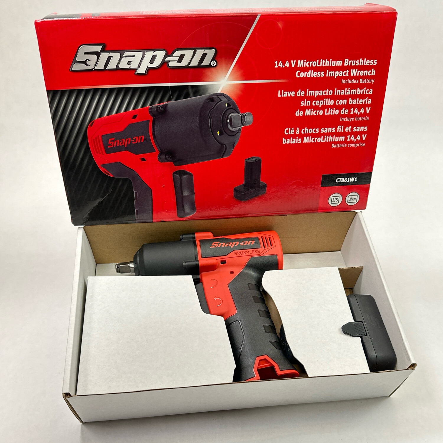 Snap On 14.4 V 3/8" Drive MicroLithium Cordless Impact Wrench (One ...