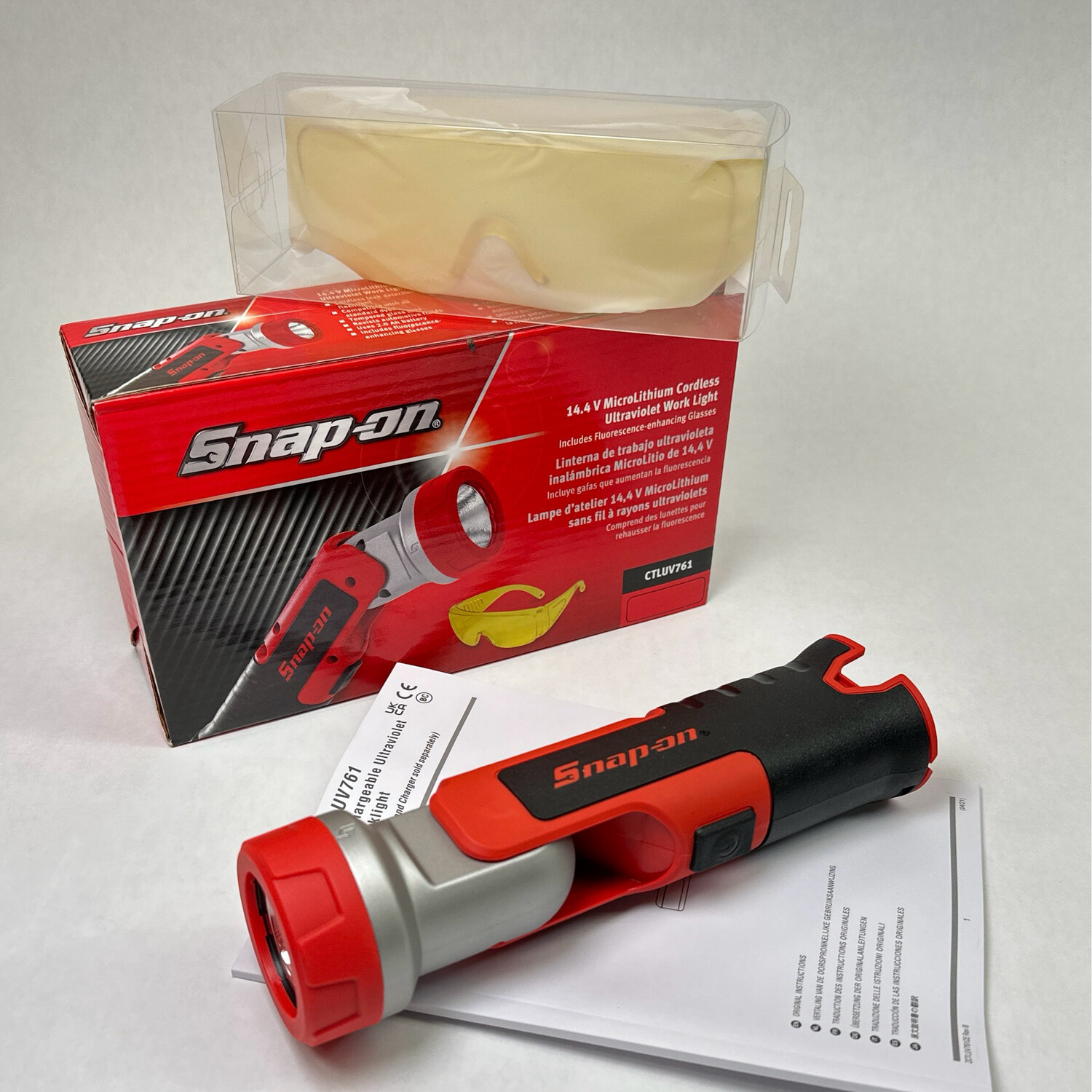 Snap On 14.4v MicroLithium Cordless Ultraviolet Work Light, CTLUV761 ...