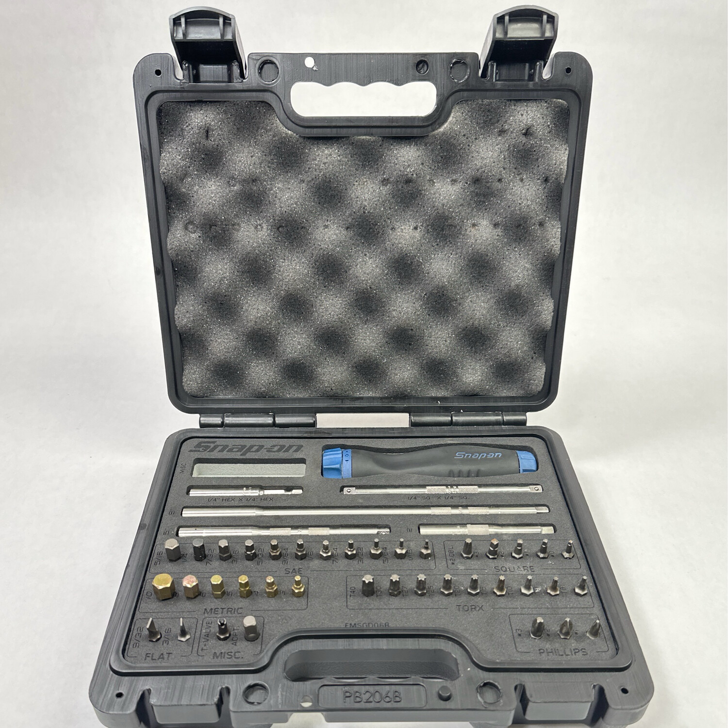 Snap On 44pc Ratcheting Soft Grip Screwdriver Master Set- Power Blue ...