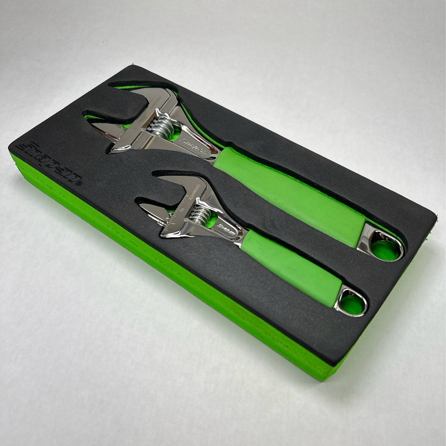 Snap On 2pc 6" & 10" Soft Grip Wide Mouth Adjustable Wrench Set In Foam ...
