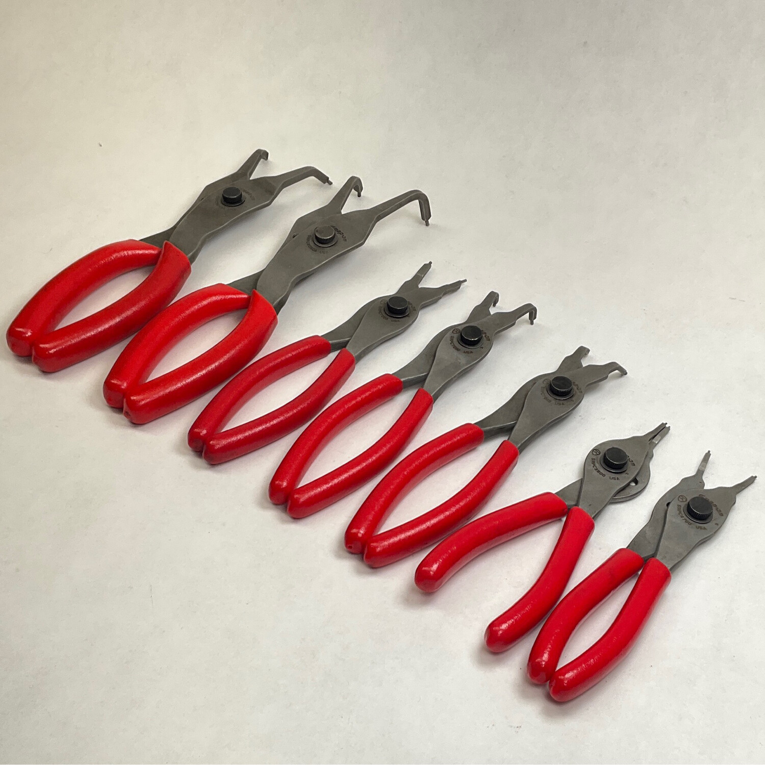 Snap On 7 pc Snap Ring Pliers Set (Red), SRPCR107 - Shop by ...