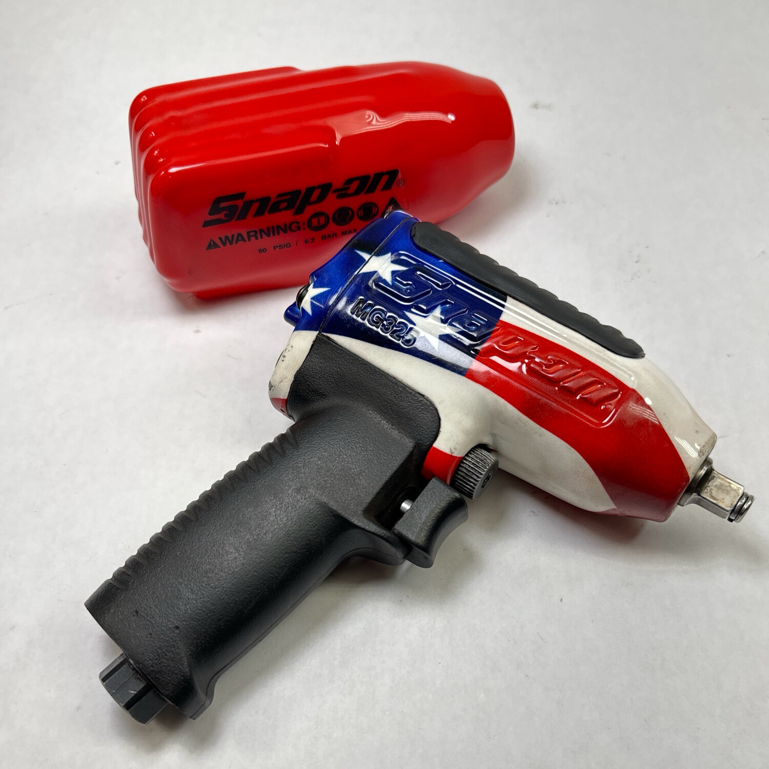 Snap On 3/8" Drive Air Impact Wrench, MG325, Flag Paint - Shop - Tool ...