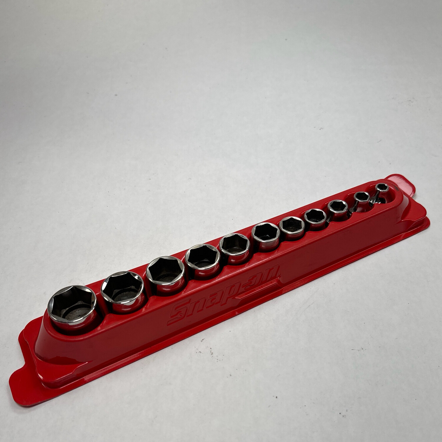 Snap On 11 pc 3/8" Drive 6-Point SAE Flank Drive® Shallow Socket Set (1 ...