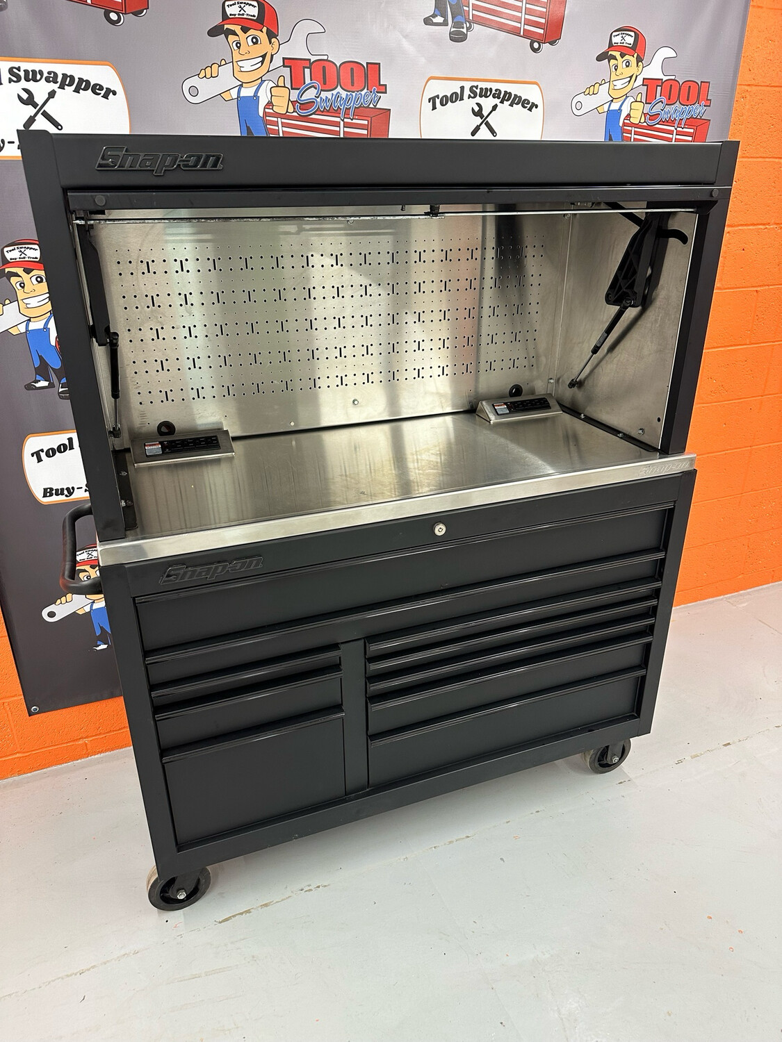 Snap On 55in Double Bay W/ Hutch & Power Stainless Top, KRA2422POT ...