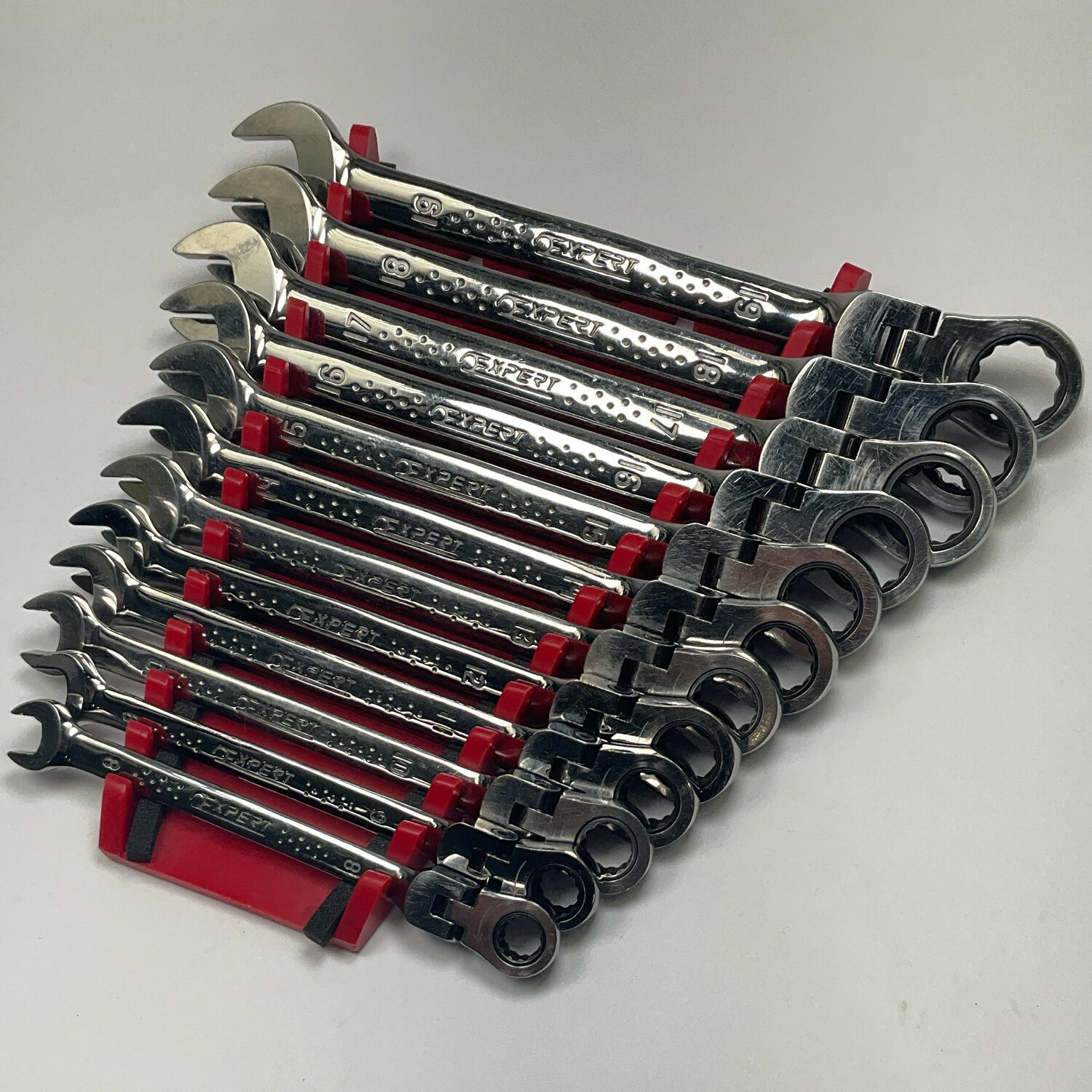 Expert Tools 12 Pc. Metric Flex 12PT Ratcheting Wrench Set (8-19mm ...