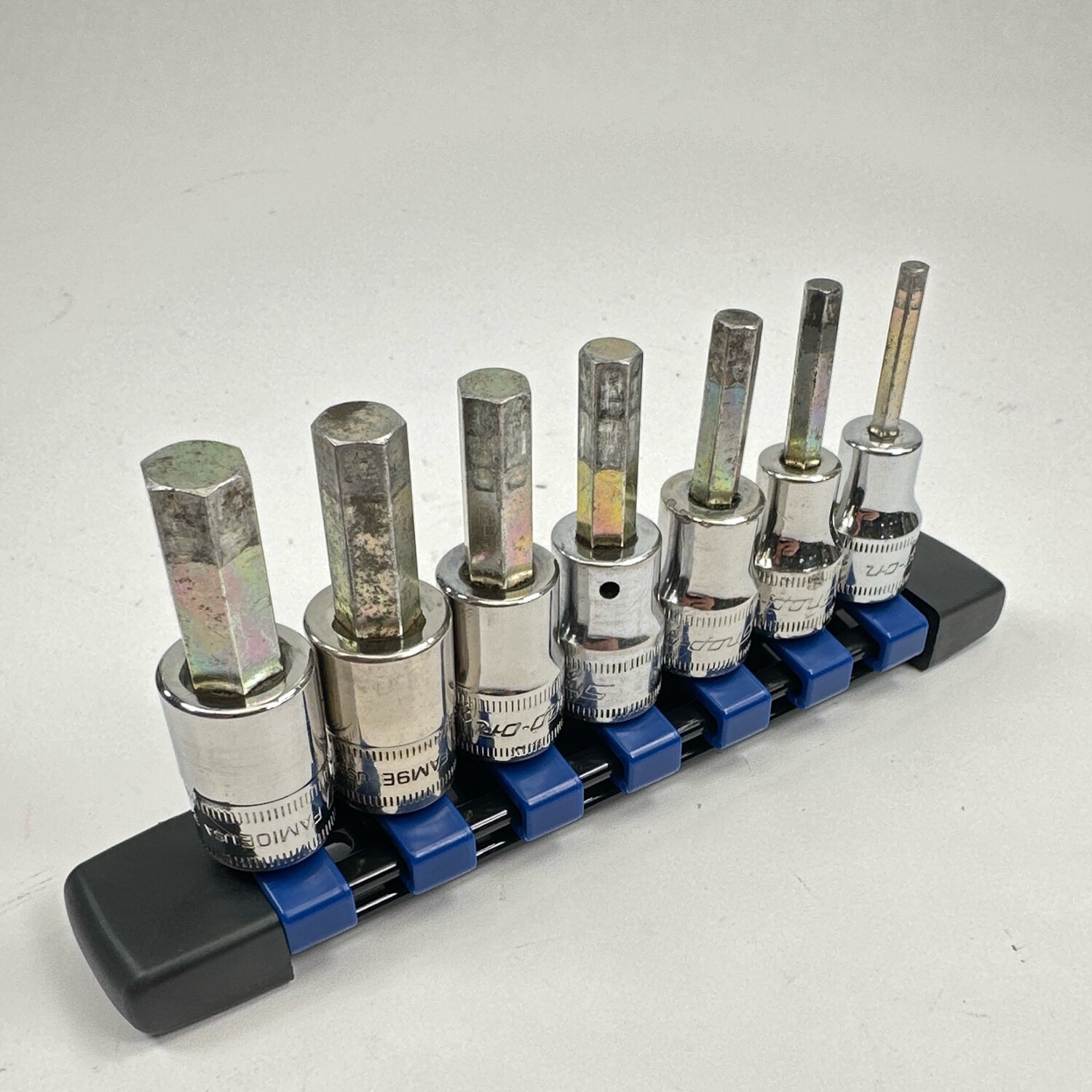 Snap On 7 pc 3/8" Drive Metric Hex Bit Socket Set (4-10 mm), 207EFAMY ...