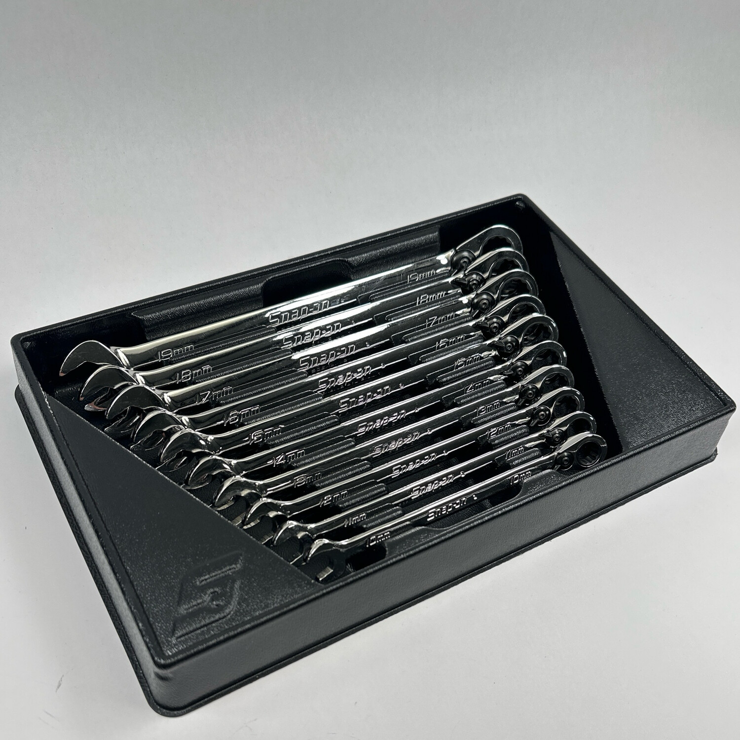 Snap On 10 pc Metric Flank Drive® Plus Reversible Ratcheting ...