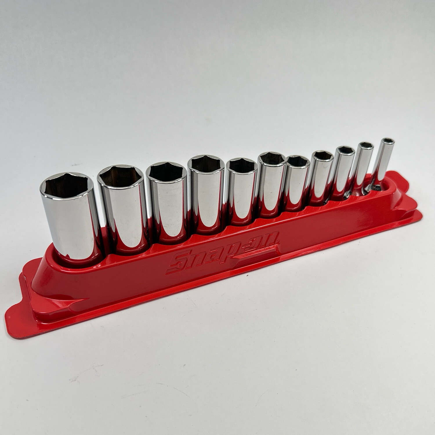 Snap On 11 pc 3/8" Drive 6-Point SAE Flank Drive® Deep Socket Set ...