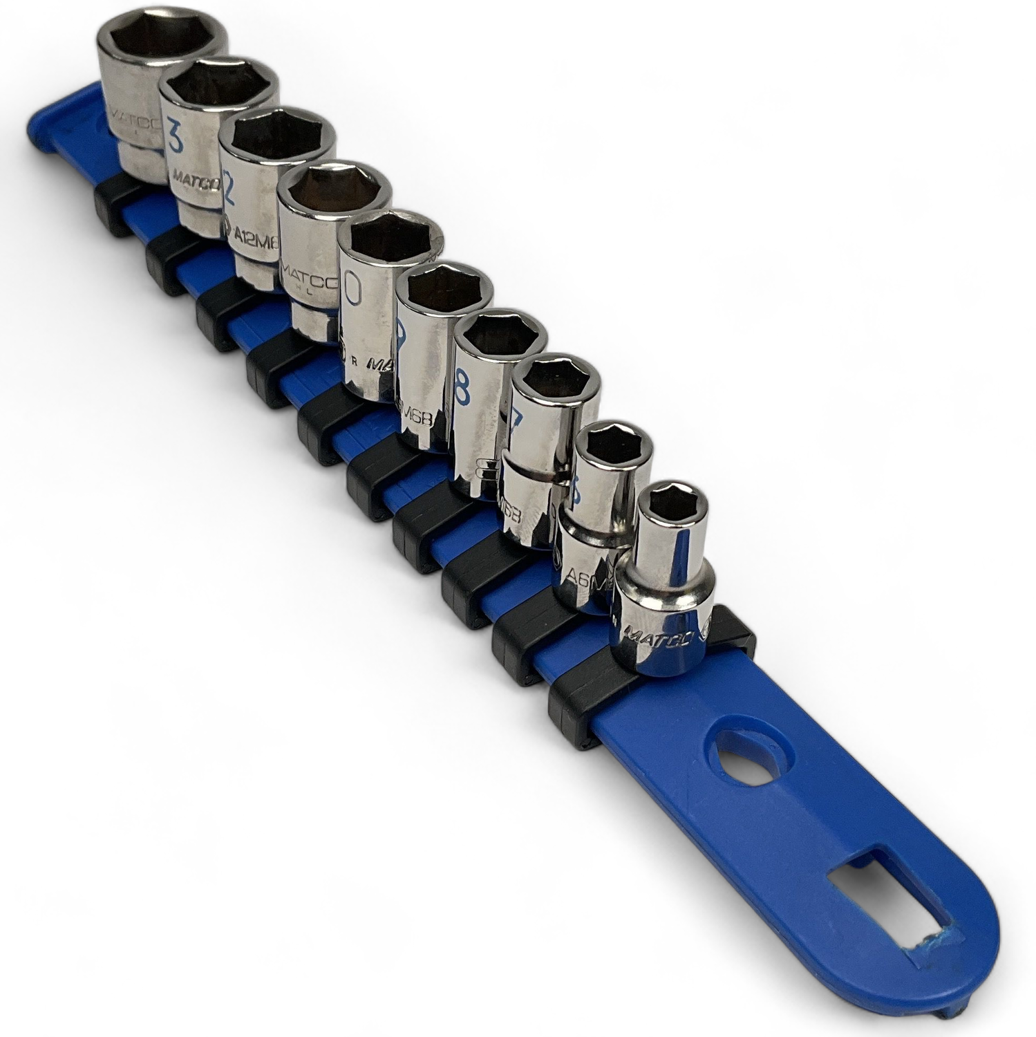 Matco Tools 10pc 1/4” Drive Shallow 6PT Chrome Socket Set (5mm-14mm ...