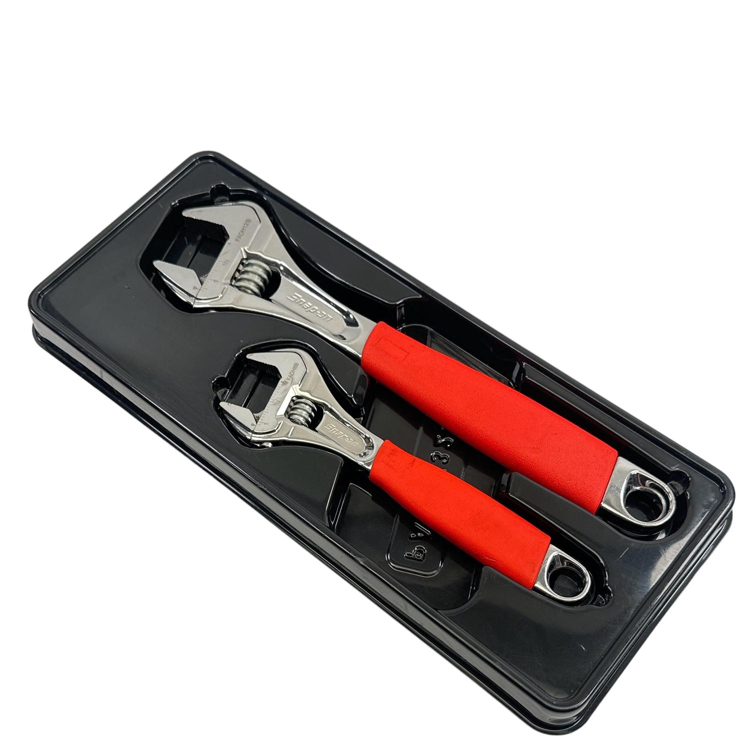 Snap On 2 pc Flank Drive® Plus Adjustable Wrench Set (8 and 12") (Red ...