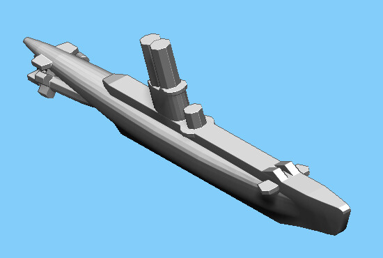 German Type IXA/B - Submarine - 1:1800