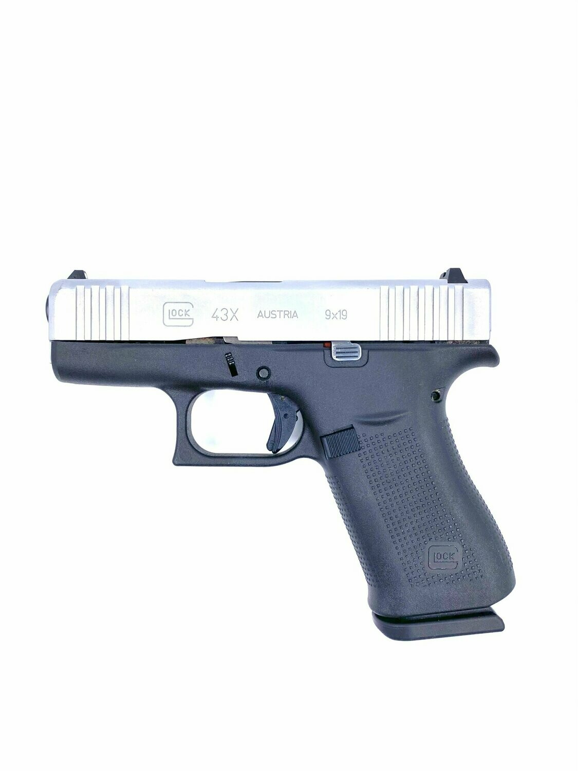 GLOCK 43X 9mm Silver Slide