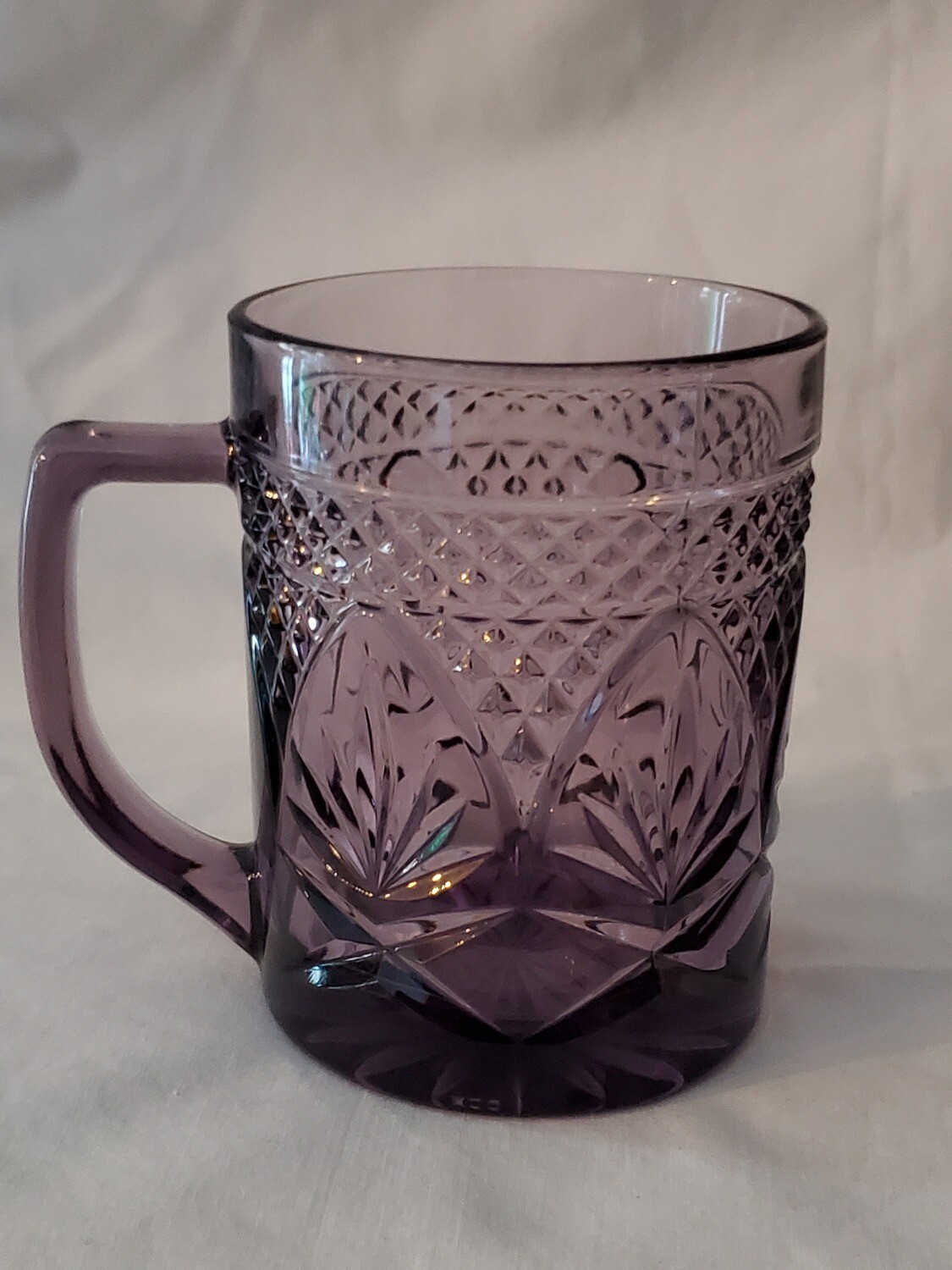 Antique Amethyst Mug, 3 7/8" by Cristal D'Arques-Durand