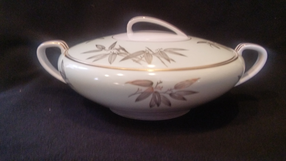 Noritake China 9 1/4" Covered Vegetable Bowl, Pattern #5271, Gold ...