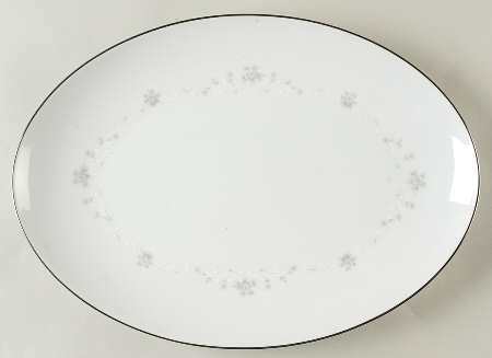 Sango China, Oval Serving Platter 12 1/4" , Julie Pattern #6184