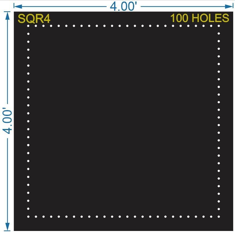 SQR4 SQUARE 4X4 FT 100 HOLES