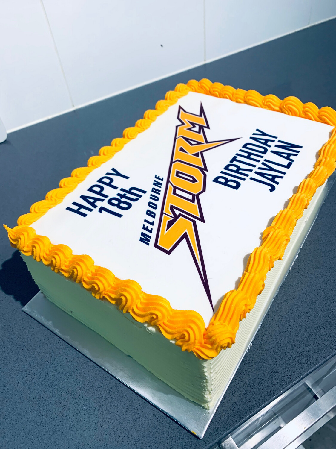 Slab Cake With Edible Image