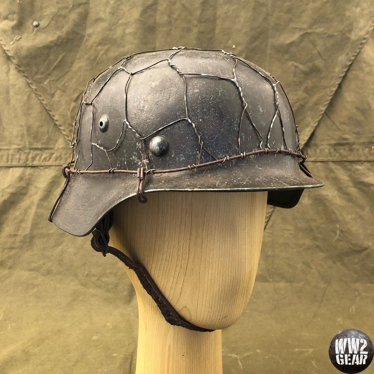 WW2 German Stahlhelm Chicken Wire Helmet Cover