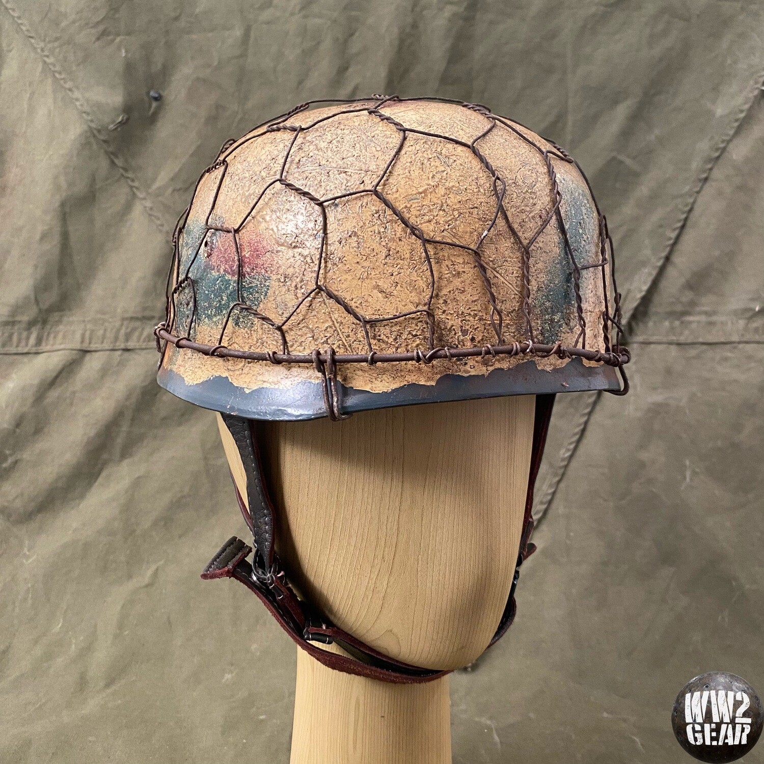 WW2 German Stahlhelm Chicken Wire Helmet Cover