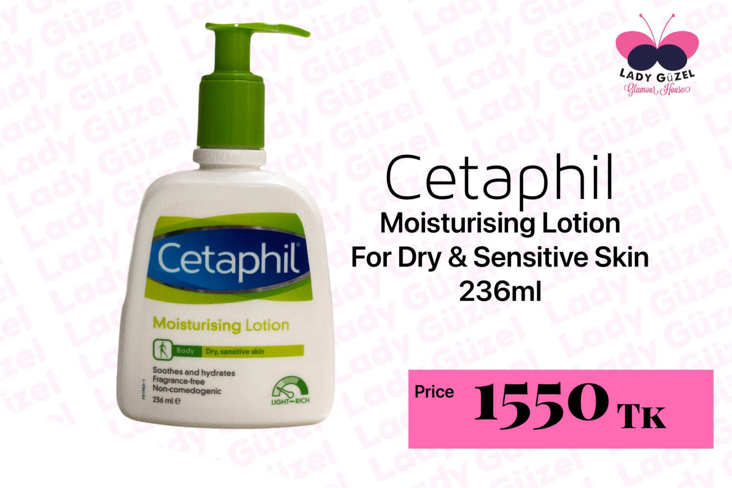 Cetaphil Moisturising Lotion For Dry, Sensitive Skin 236ml
