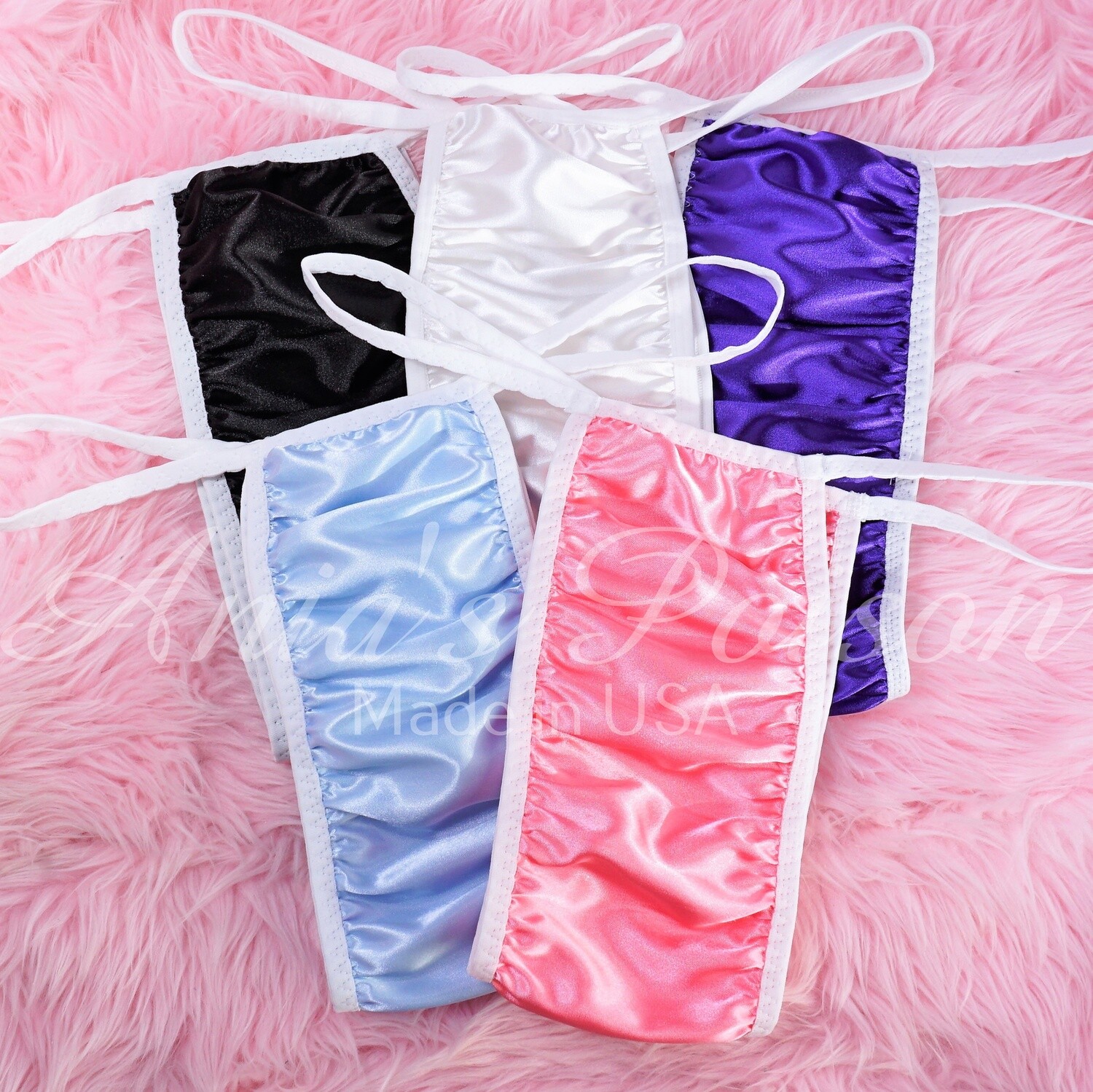 Anias Poison Satin Rio Sissy Tanga Narrow Panties For Men And Women