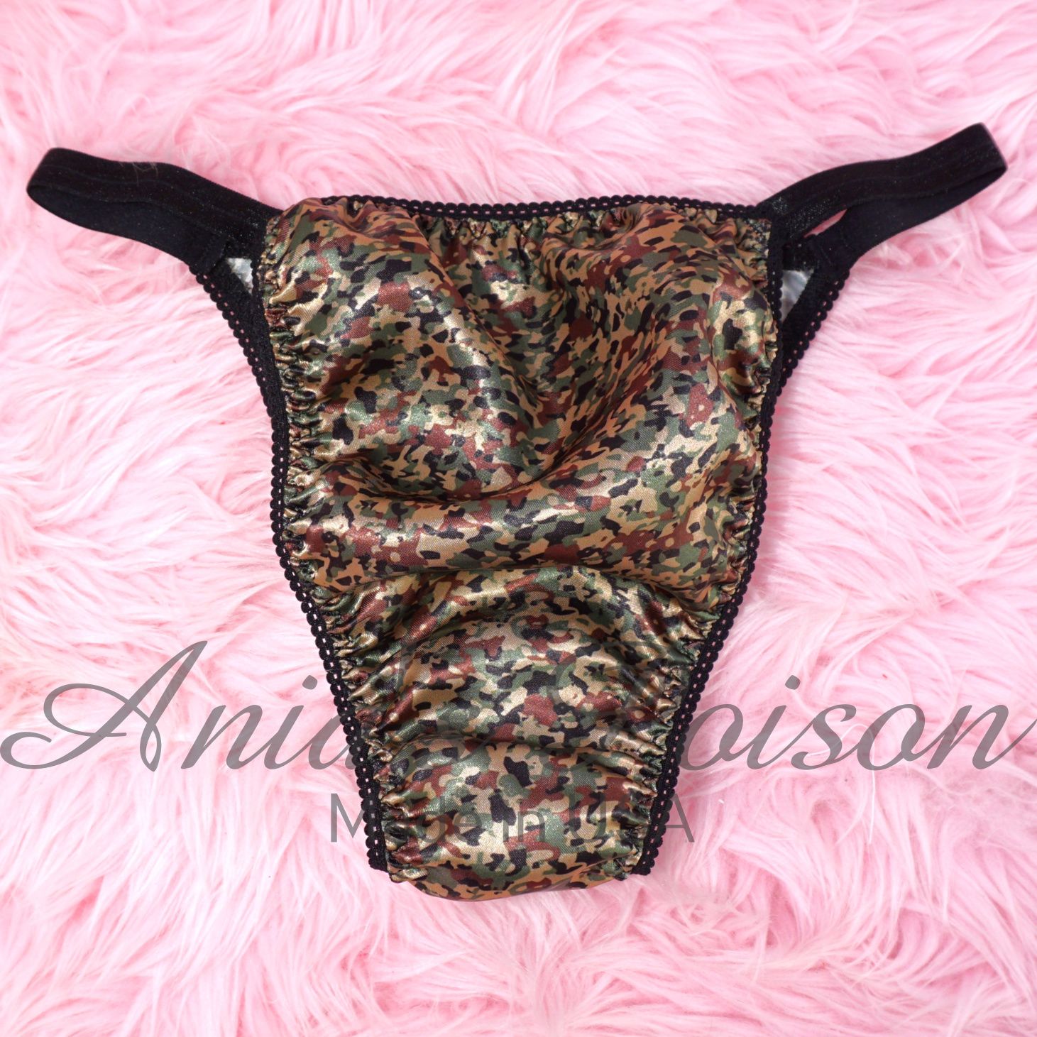 CAMO Green Black CAFE Cut Budget friendly MENS Brazilian String bikini ...