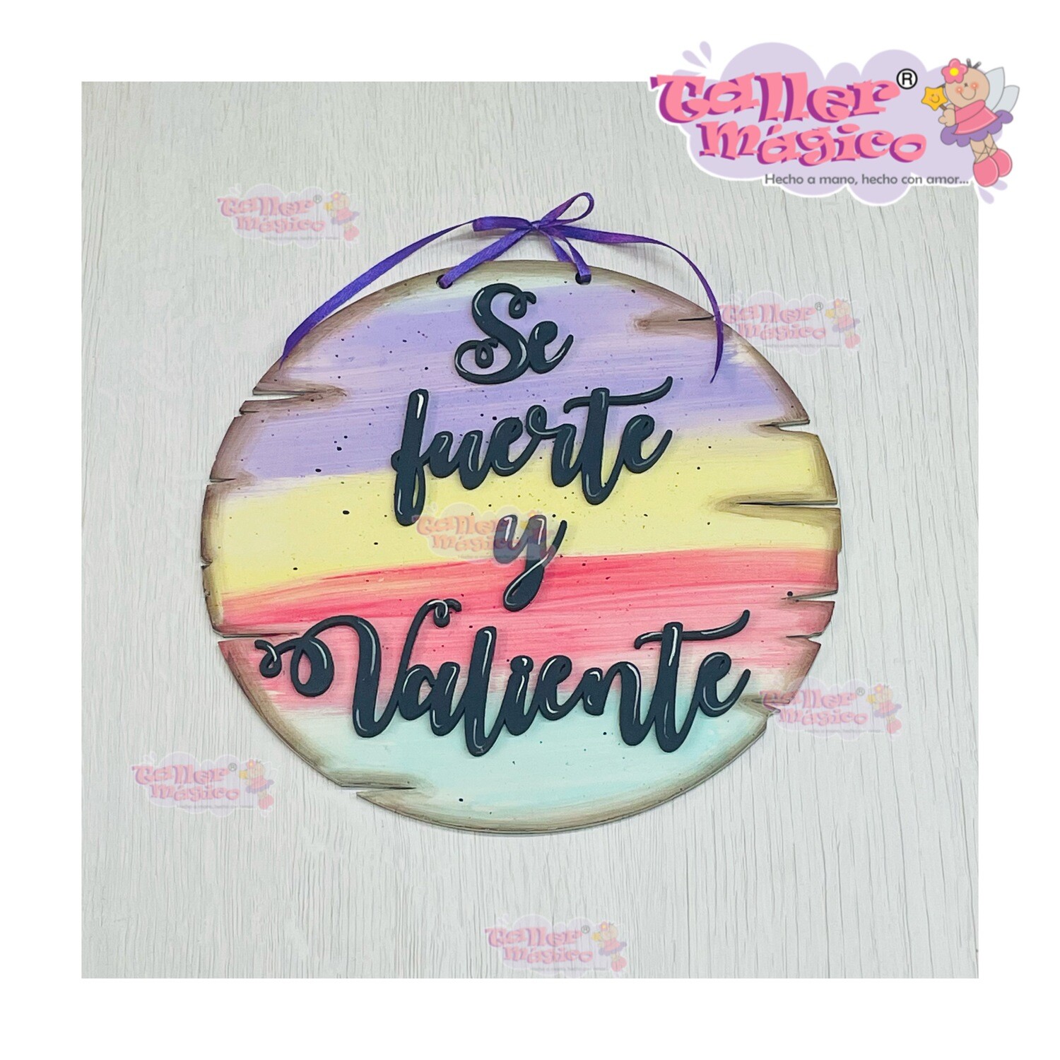 LETRERO SE FUERTE Y VALIENTE PINTADO