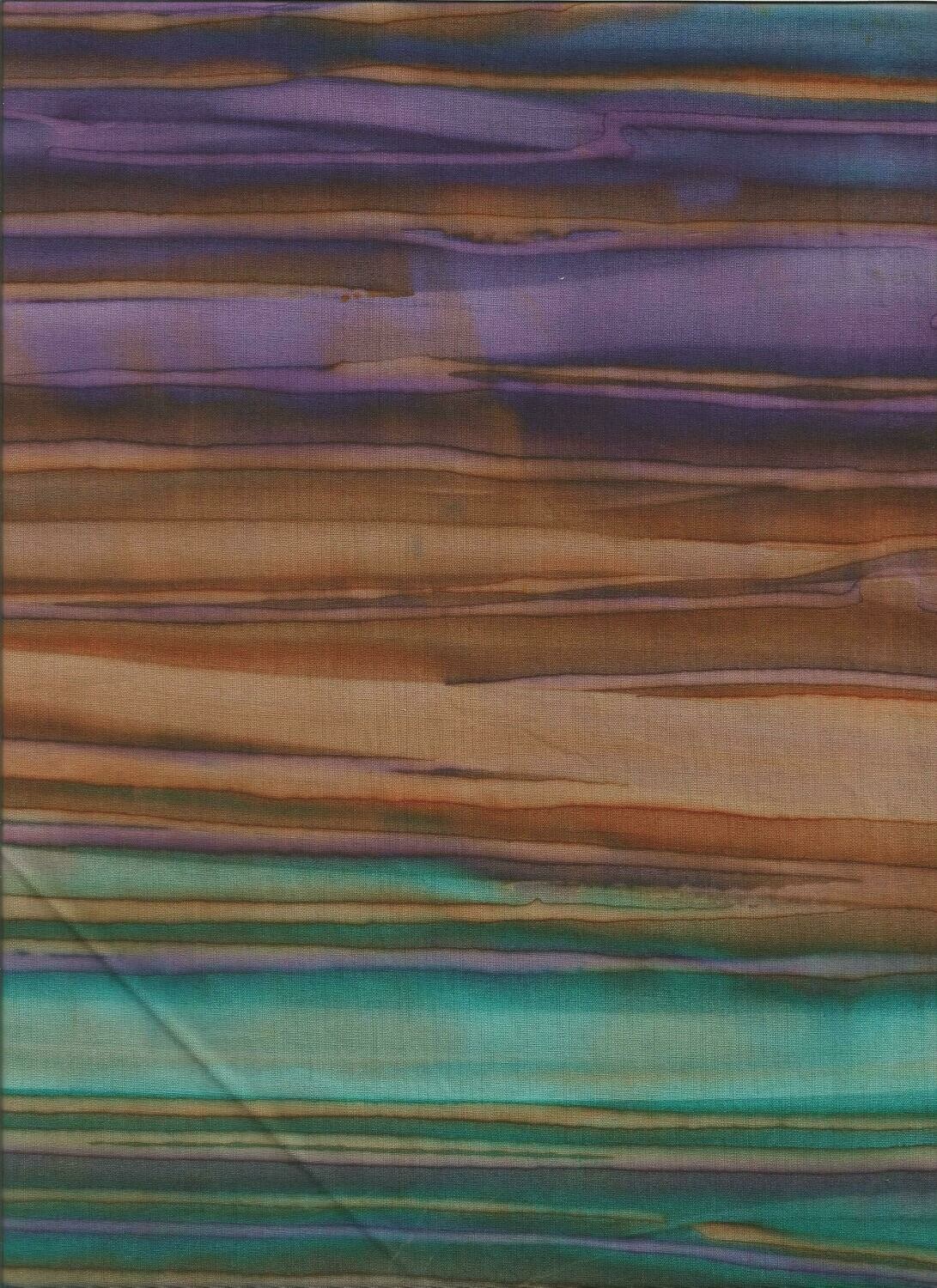 Batik Streifen, Fb. SAND-TÜRKIS