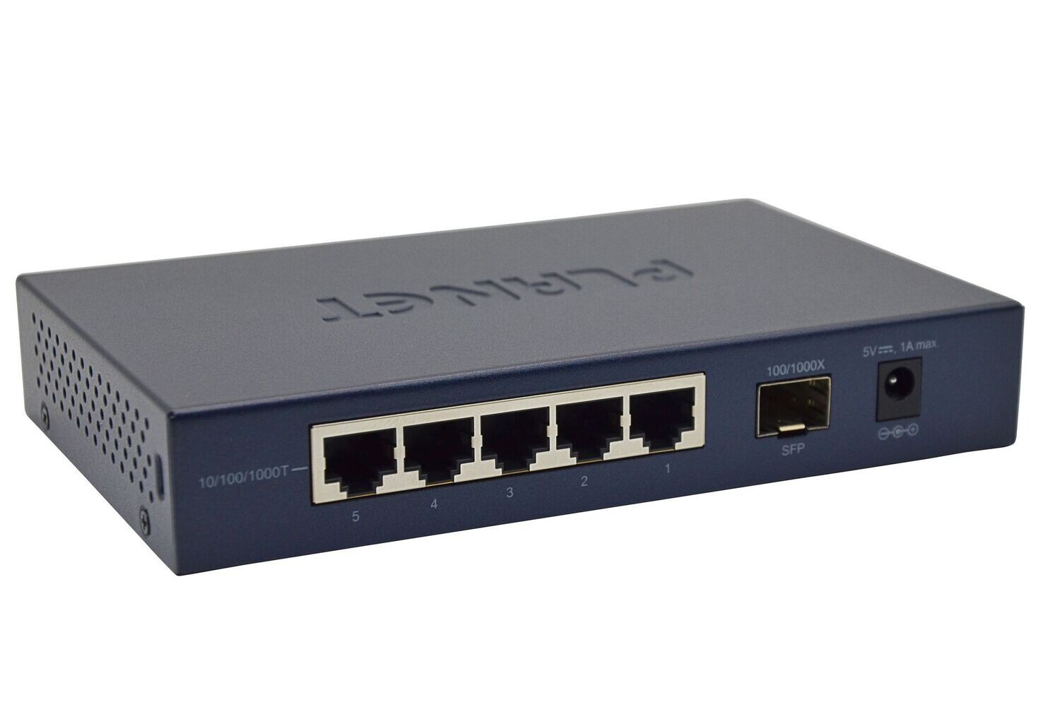 SWITCH GIGA 5 PORTS + 1 PORT SFP - PLANET
