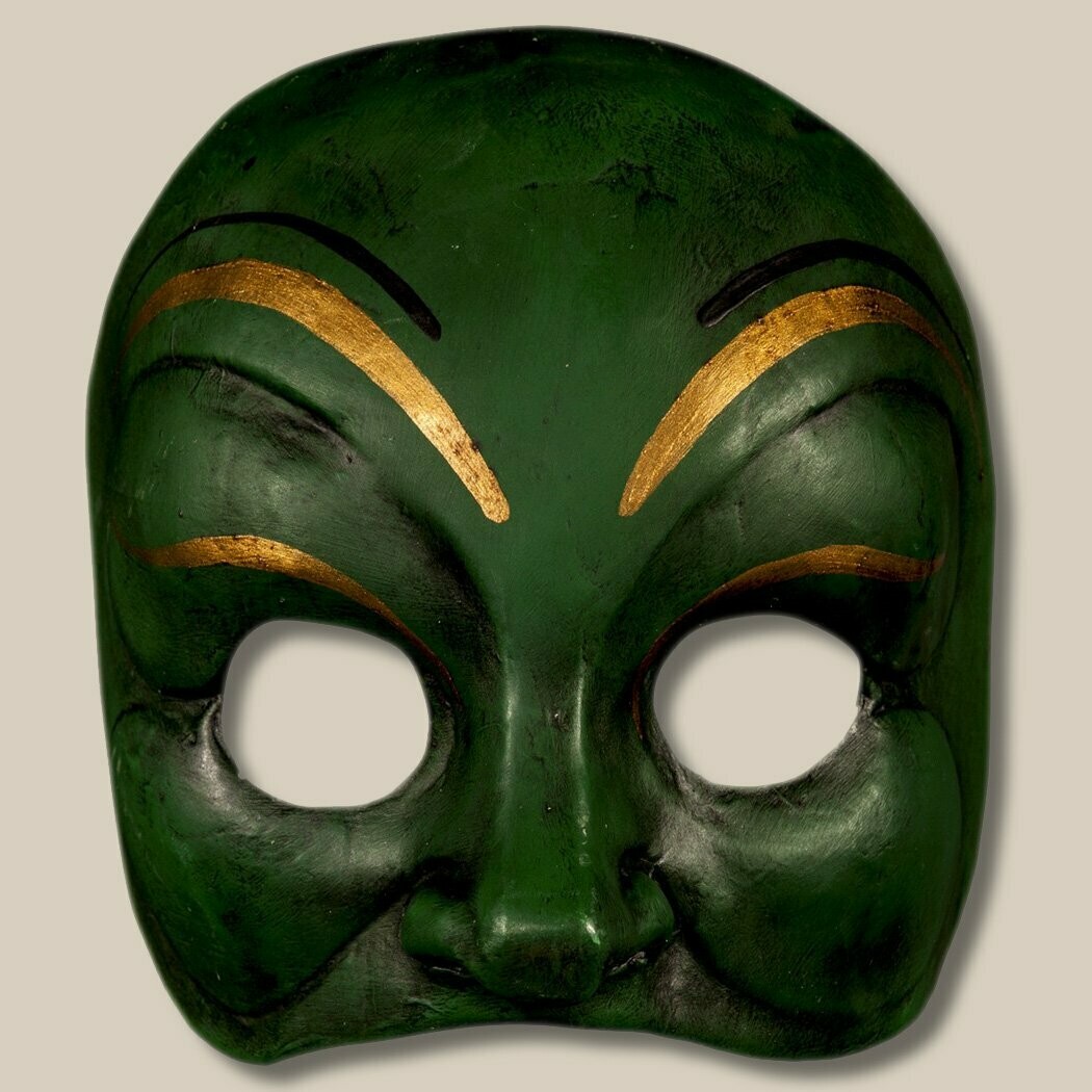 Brighella verde - Commedia dell'Arte-Maske